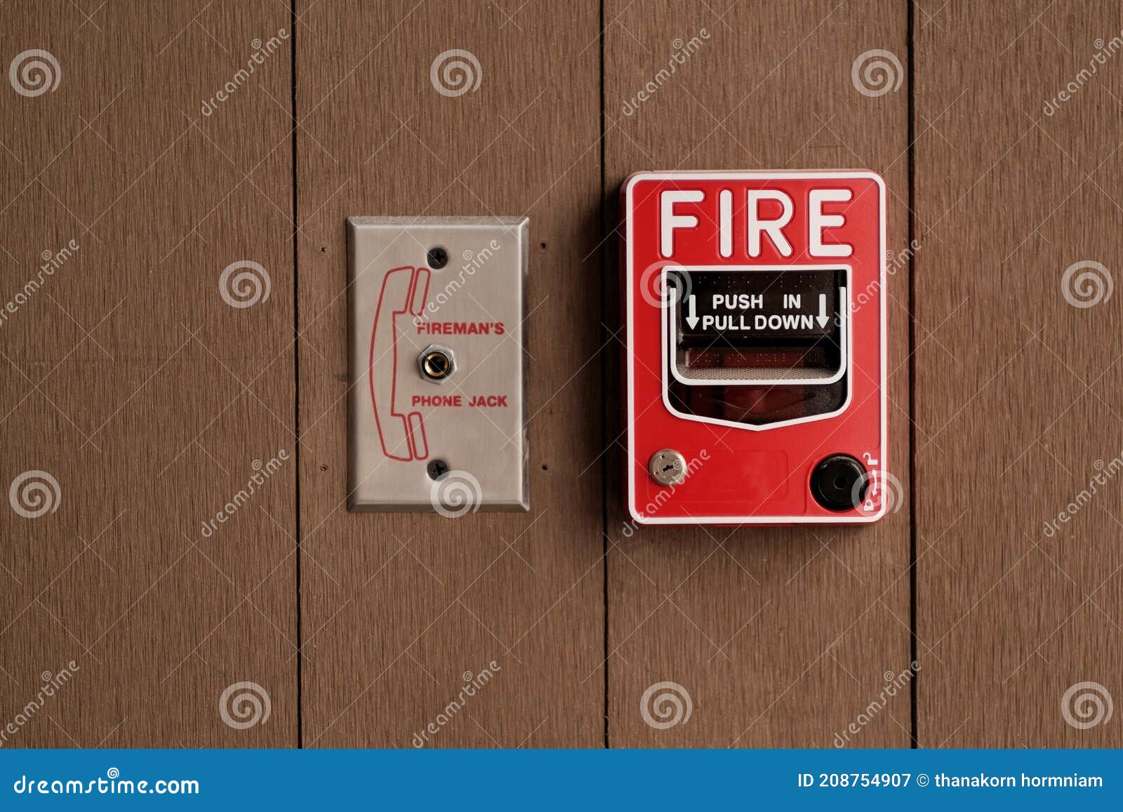 Red Fire Alarm System in the Building Stock Image - Image of danger ...