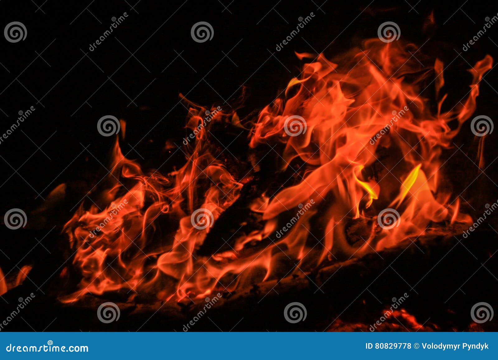 Red Fire Black Background Flames Burn Stock Photo - Image of wood ...