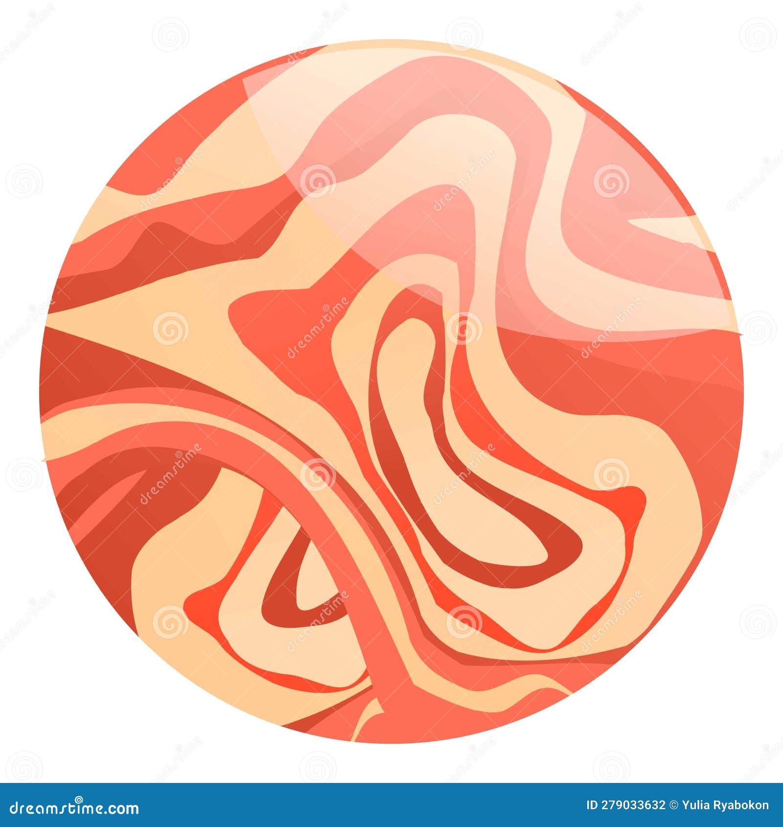 Red Fire Bubble Icon Cartoon Vector. Circle Ball Stock Vector ...