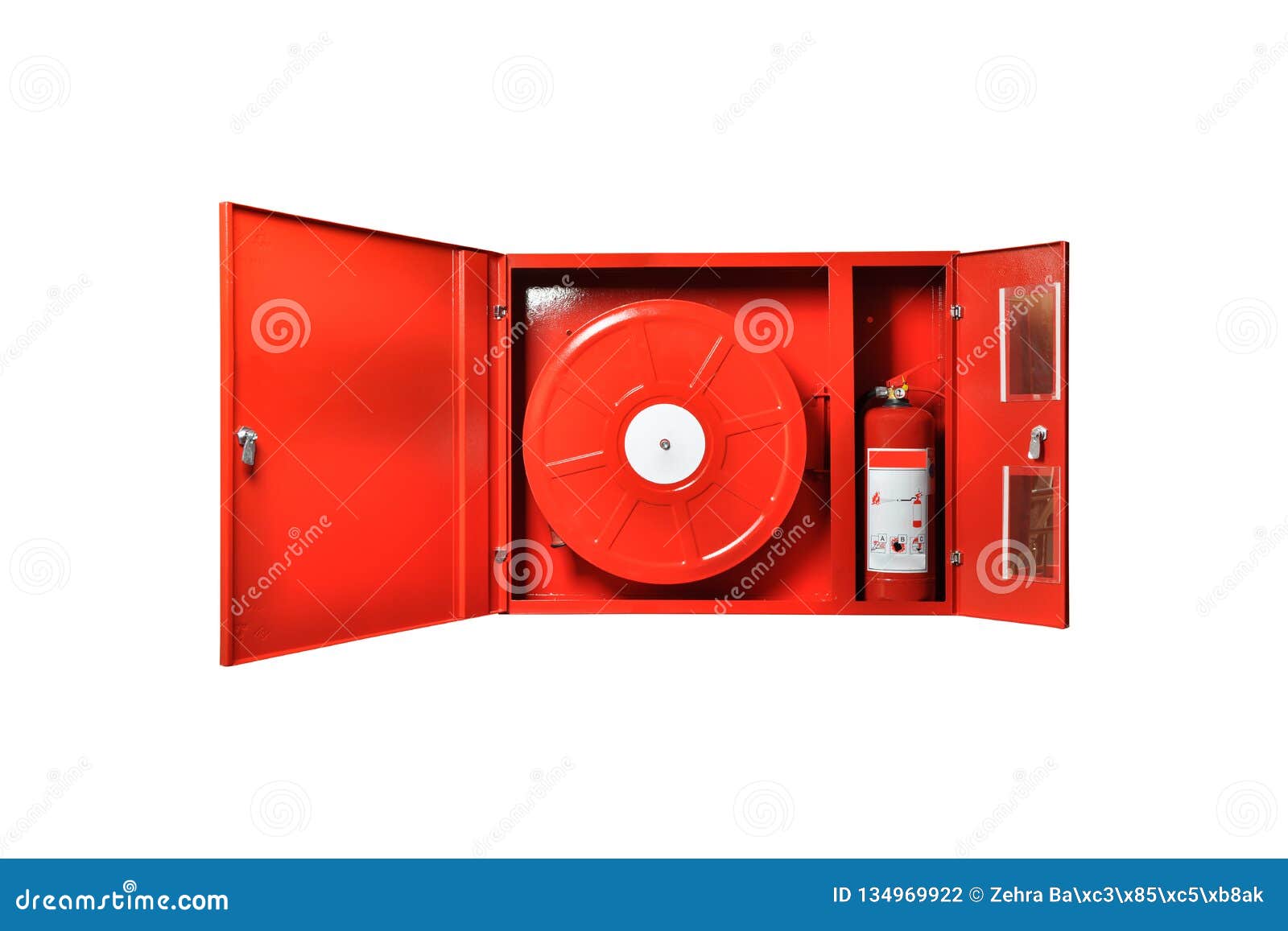 Red fire cabinet stock photo. Image of plumbing, hazard - 134969922