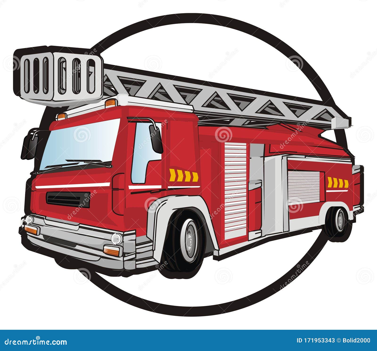 Red fire car on sign stock illustration. Illustration of profession ...