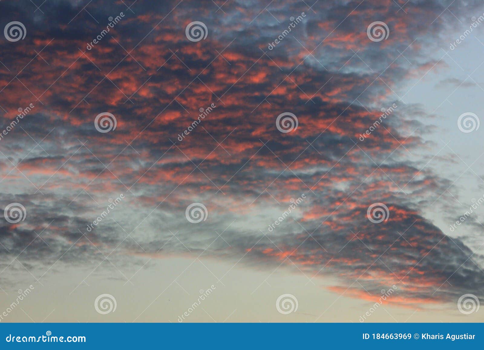 Red Fire Clouds in the Sky at Morning Stock Image - Image of clouds ...