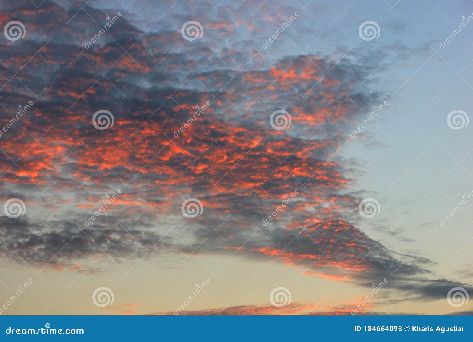 Red Fire Clouds in the Sky at Morning Stock Photo - Image of morning ...