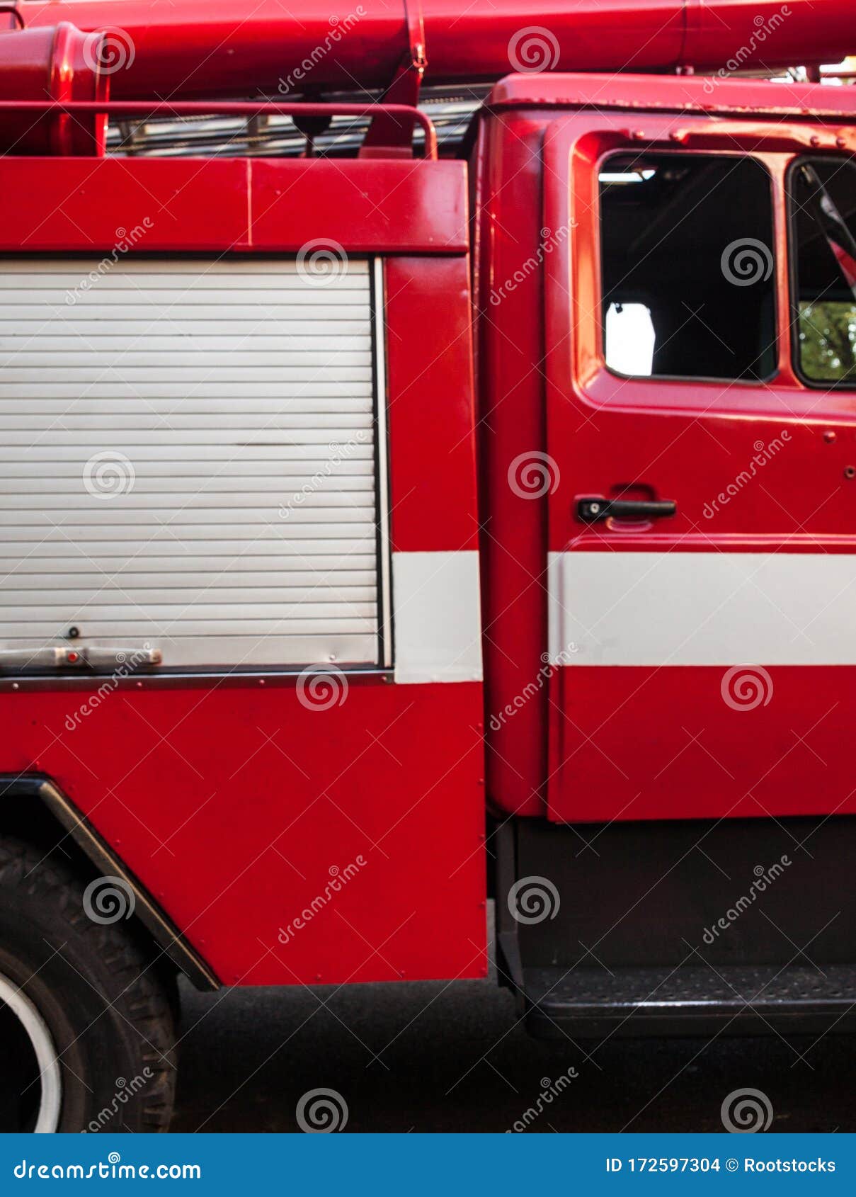 Red fire engine stock photo. Image of apparatus, firefighting - 172597304