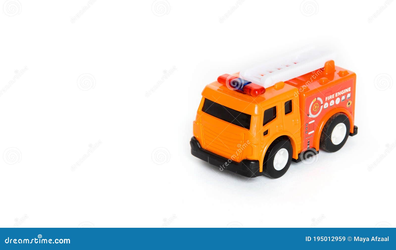 Red Fire Engine Toy Isolated Over a White Background Stock Image ...
