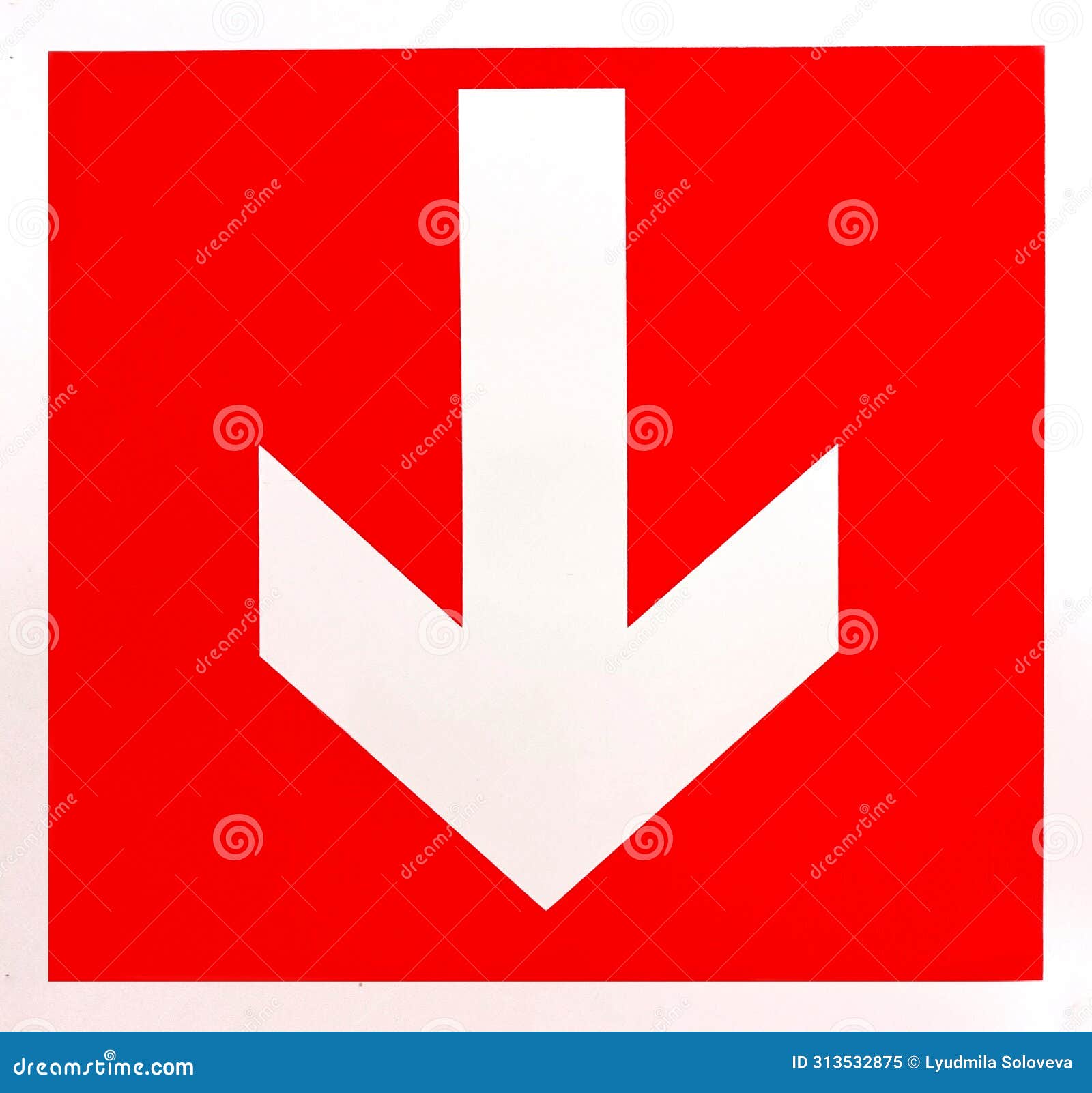 The Red Fire Exit Sign Indicates the Direction of Evacuation.. Stock ...