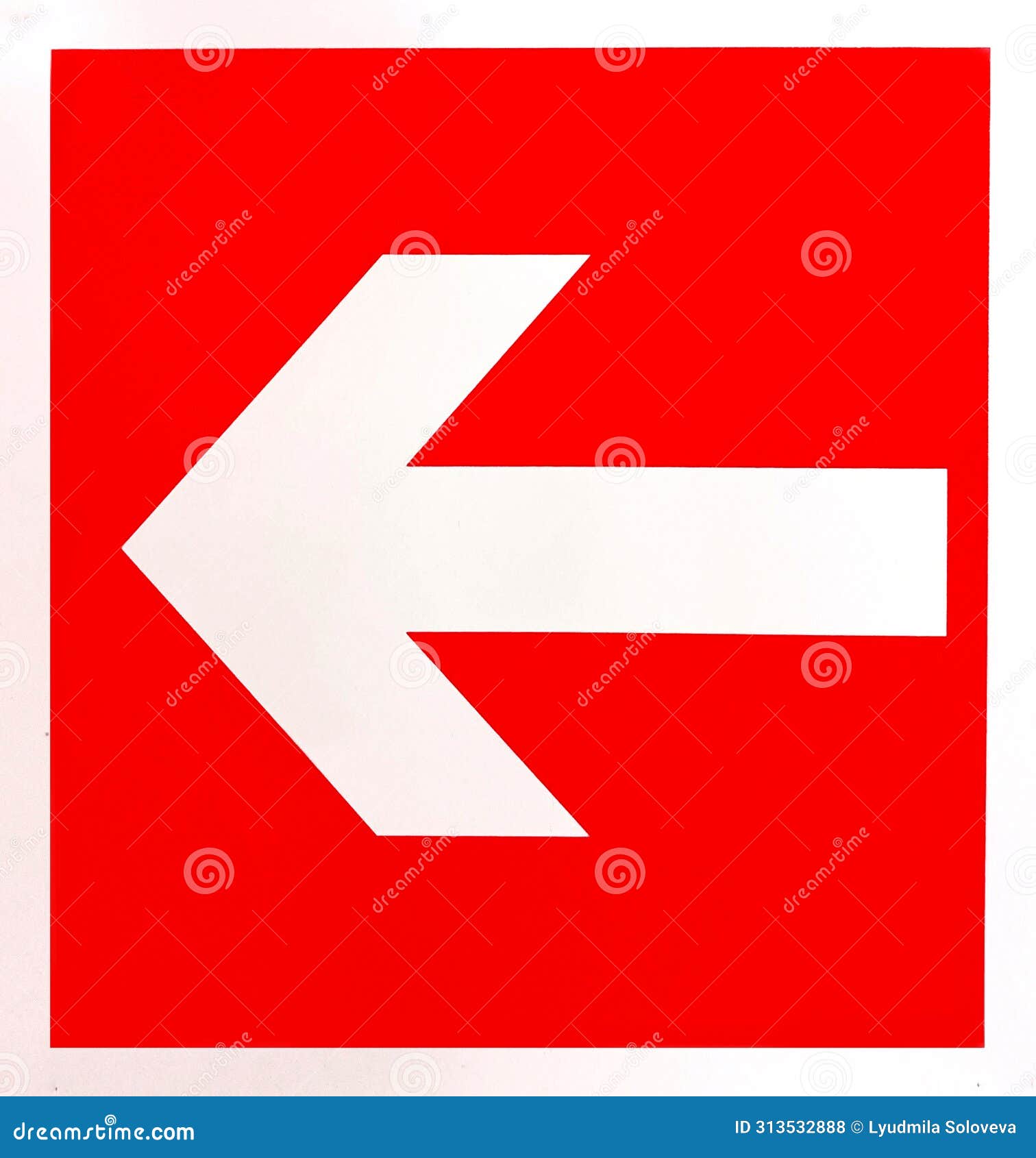 The Red Fire Exit Sign Indicates the Direction of Evacuation.. Stock ...