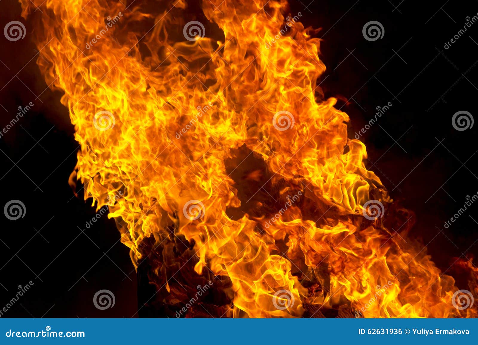 Red Fire Flame on Black Background Stock Photo - Image of burn, light ...