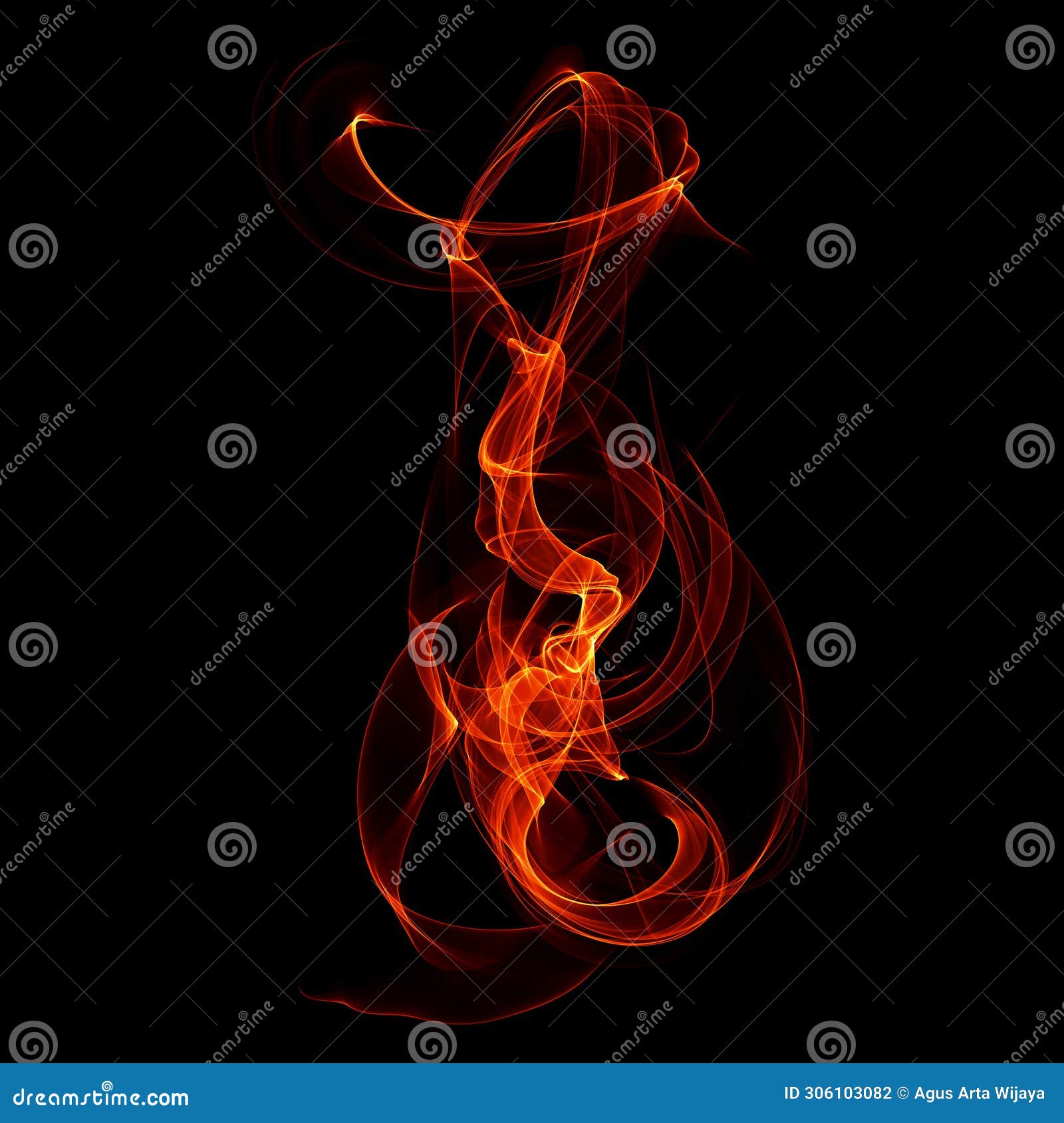 Red Fire Flame Element in Black Stock Illustration - Illustration of ...
