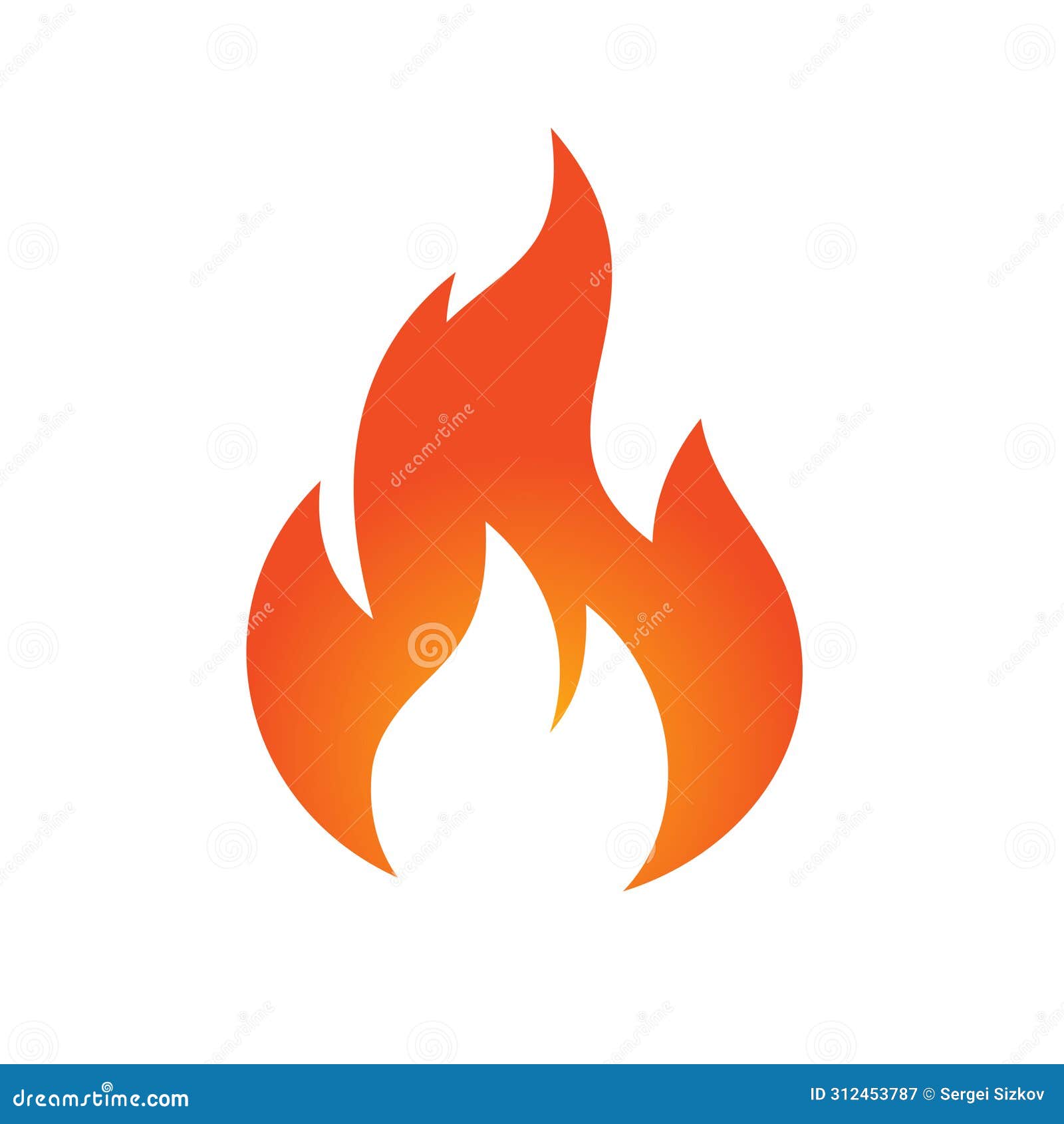 Red Fire Flame Logo Sign. Vector Stock Vector - Illustration of flaming ...
