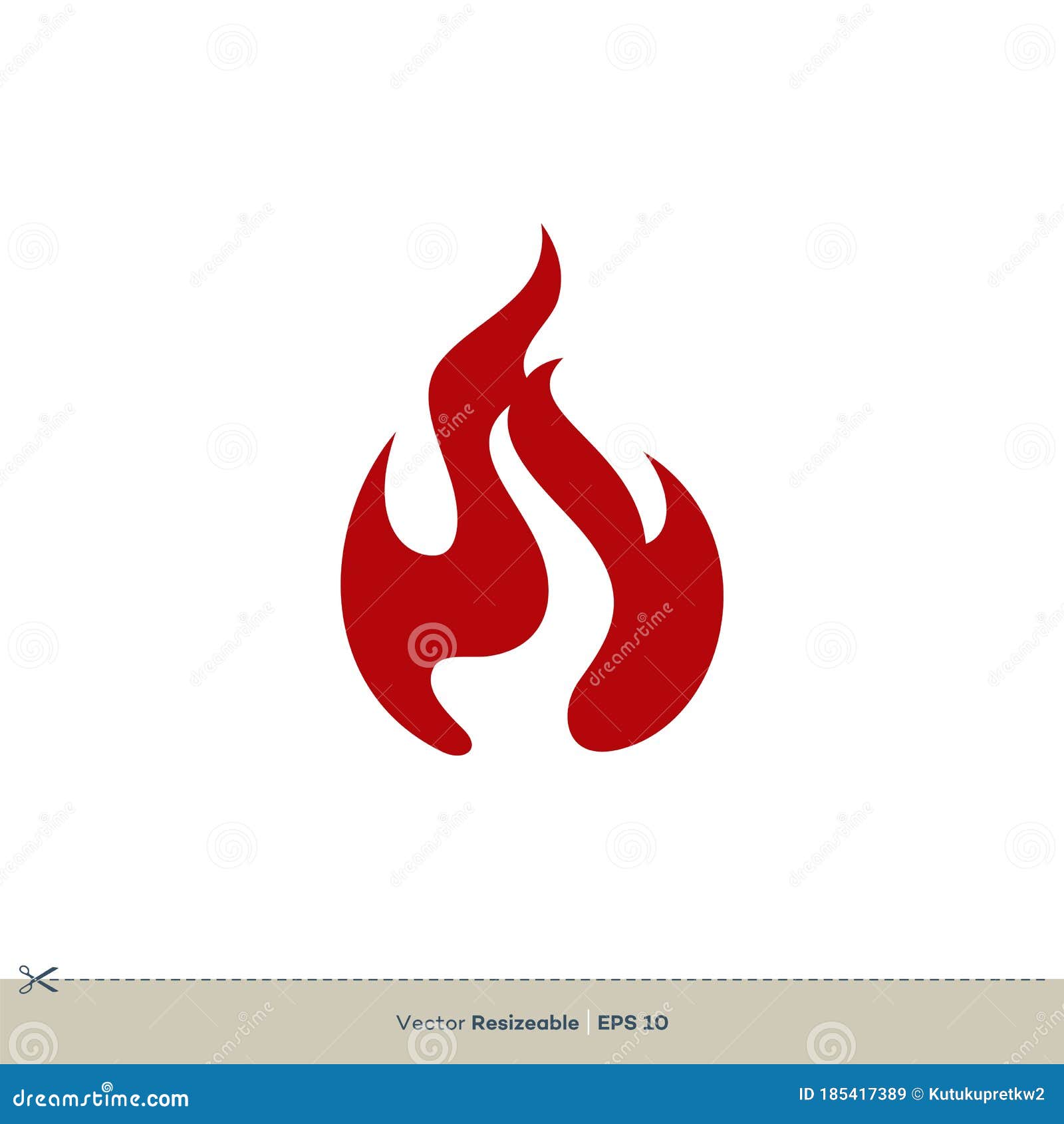 Red Fire Flame Logo Template Illustration Design. Vector EPS 10 Stock ...