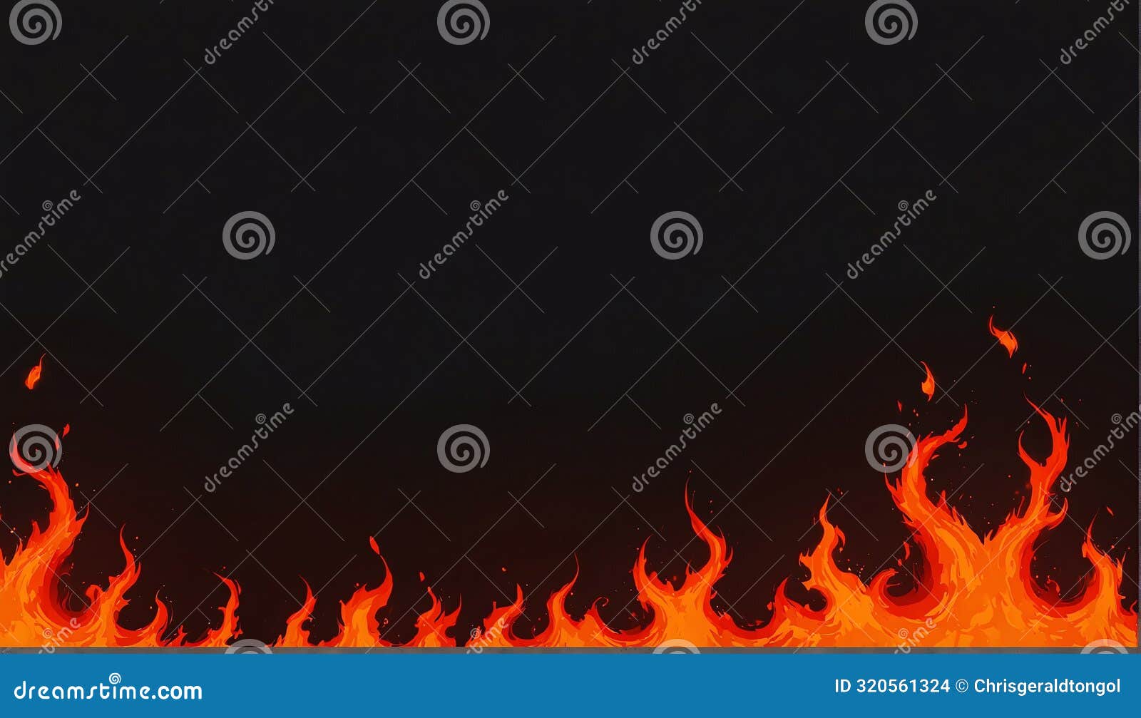 Red Fire Flames Effect on Plain Black Ai Generated Stock Illustration ...