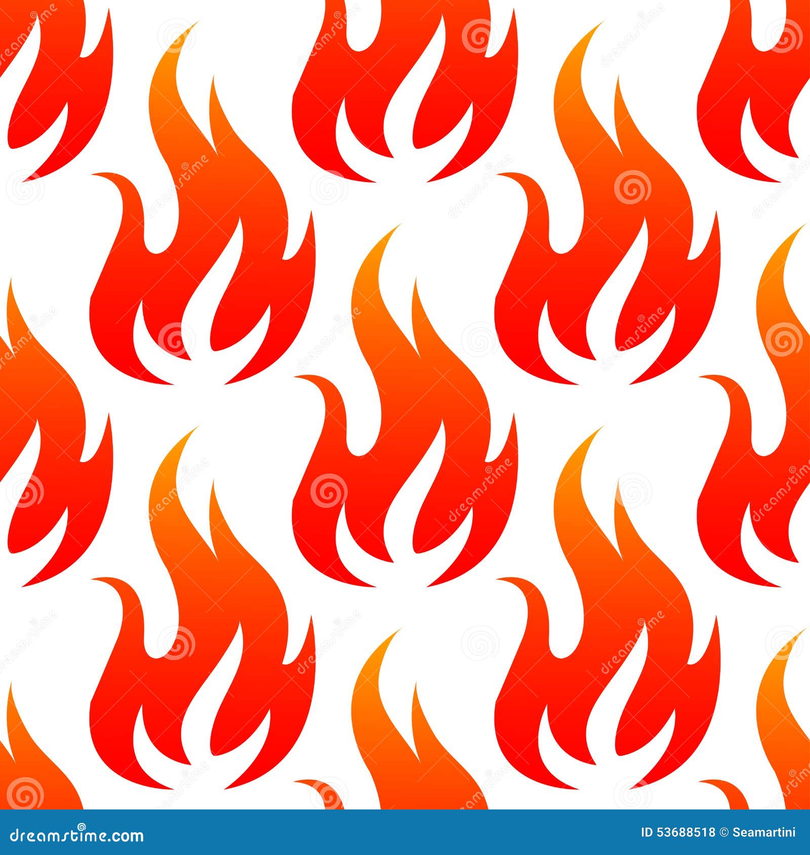 Red Fire Flames Seamless Pattern Stock Vector - Illustration of passion ...
