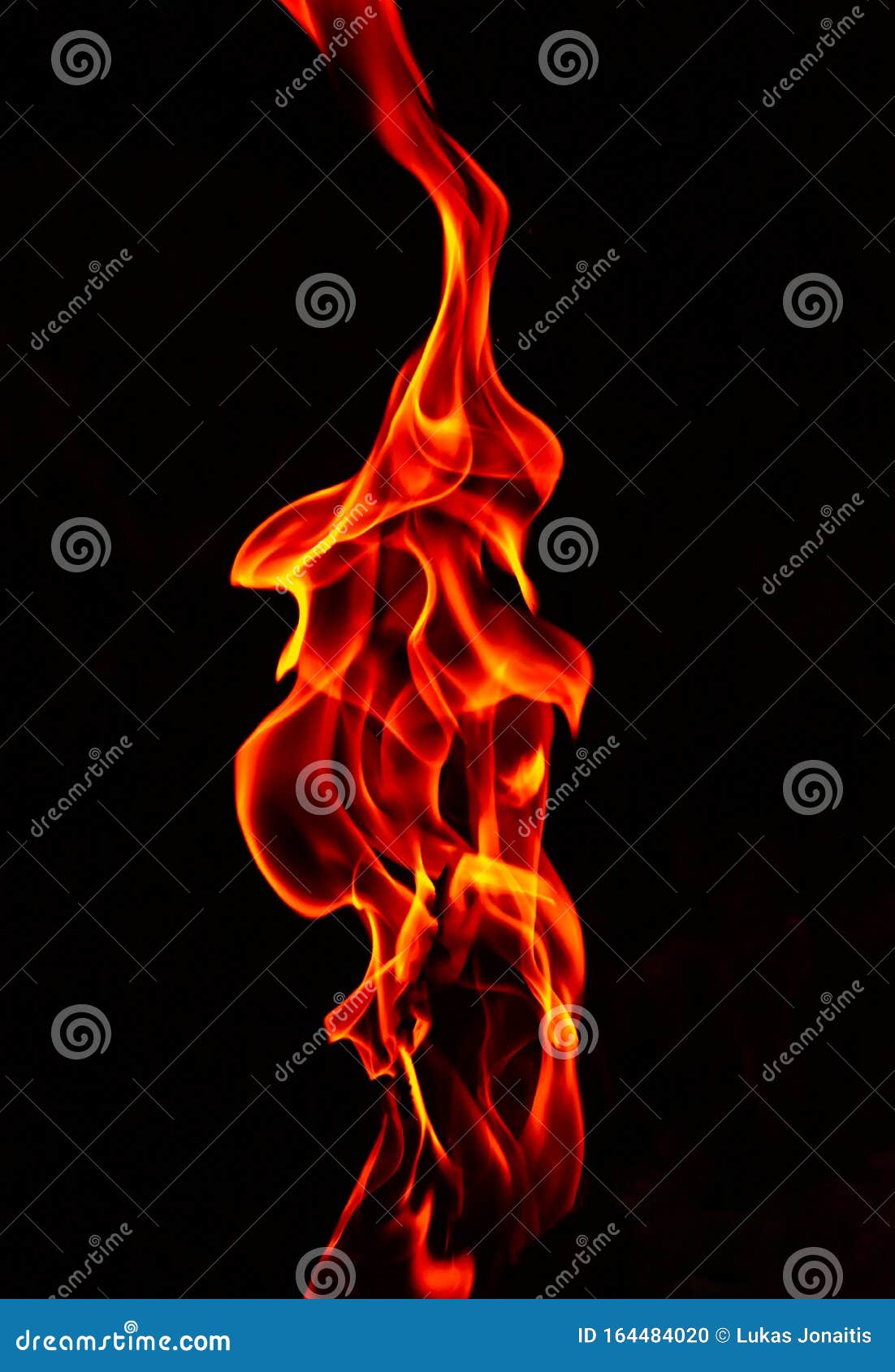 Red Fire Forms Abstraction in Black Background Stock Photo - Image of ...