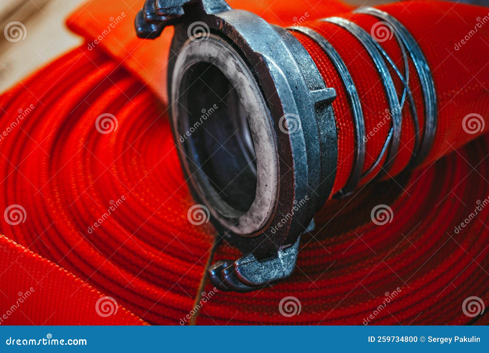 Red Fire Hose Close-up. Abstract Background or Splash Screen Stock ...