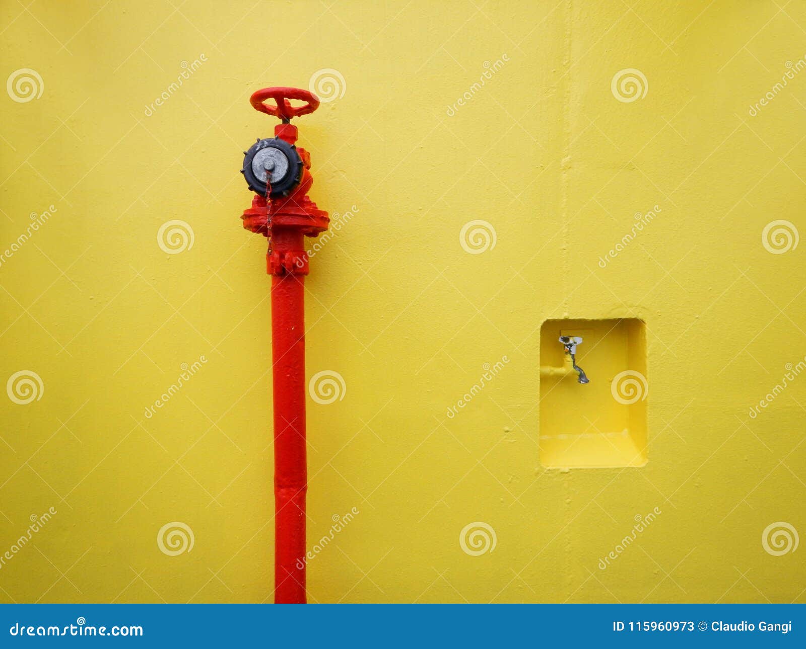 Red Fire Hose Connection on Ferry Boat Deck Stock Image - Image of ...