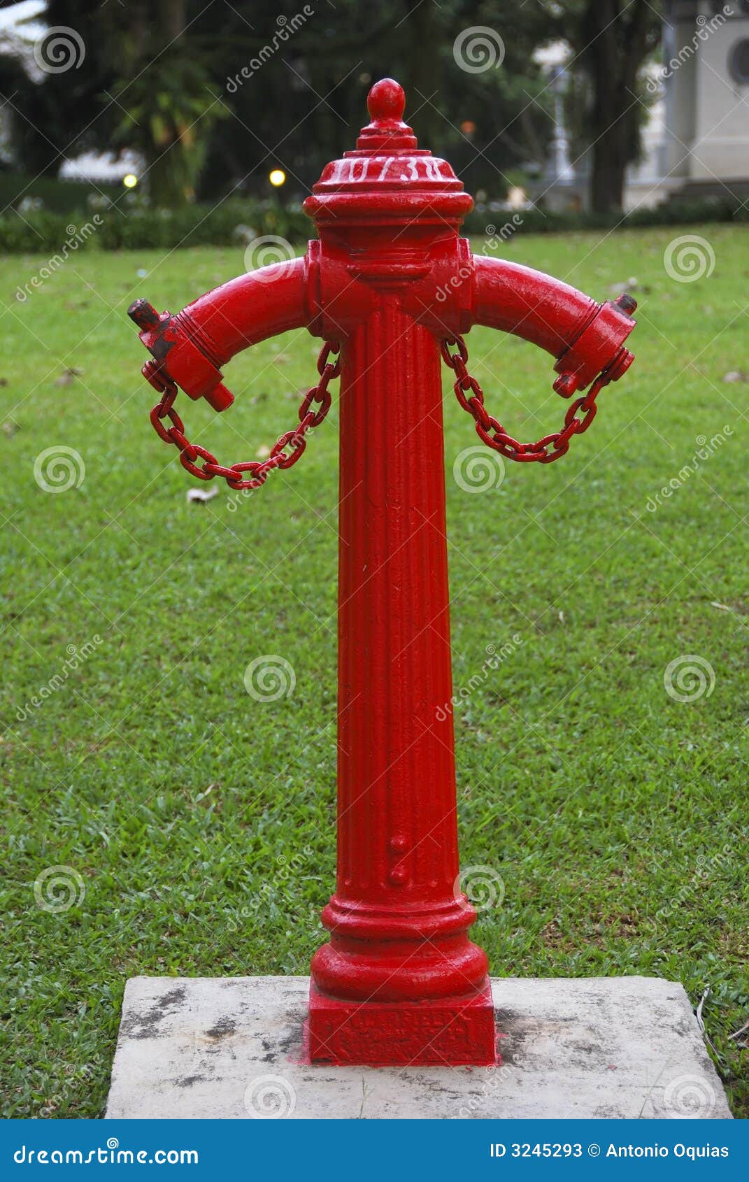 Red Fire Hydrant stock image. Image of pavement, cement - 3245293