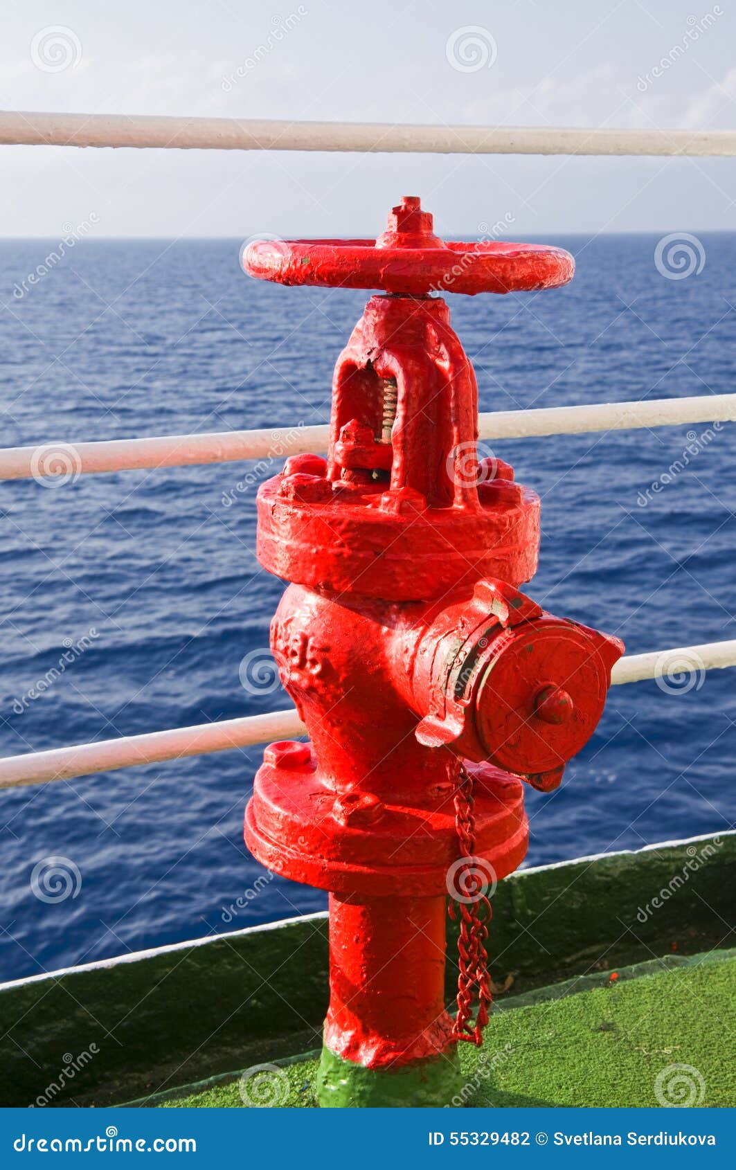 Red Fire Hydrant On Board A Ship Stock Photo - Image of intricate ...