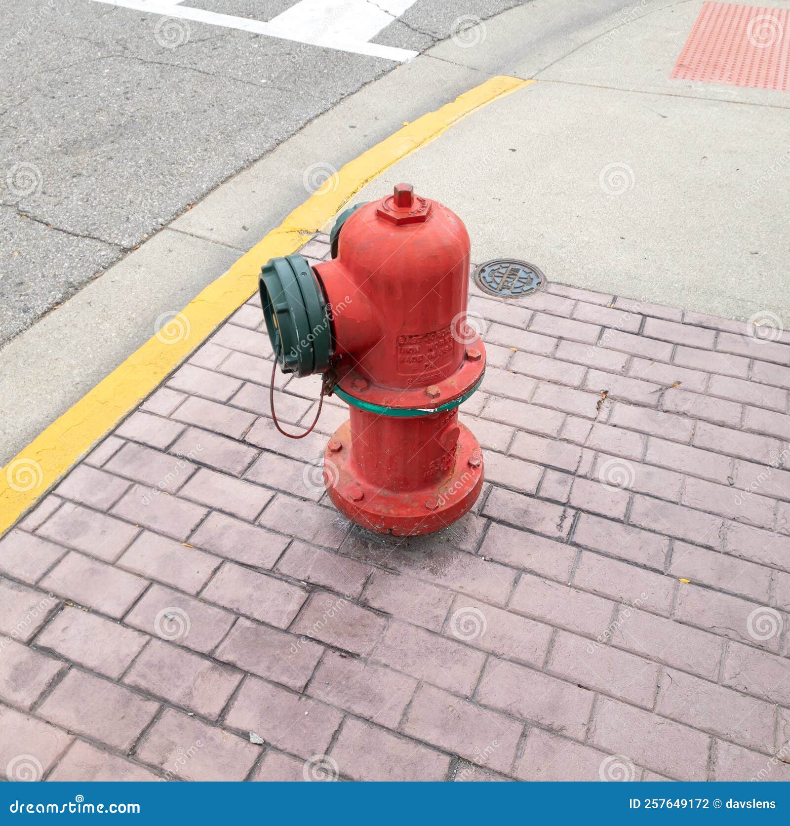Red fire hydrant stock photo. Image of surface, department - 257649172