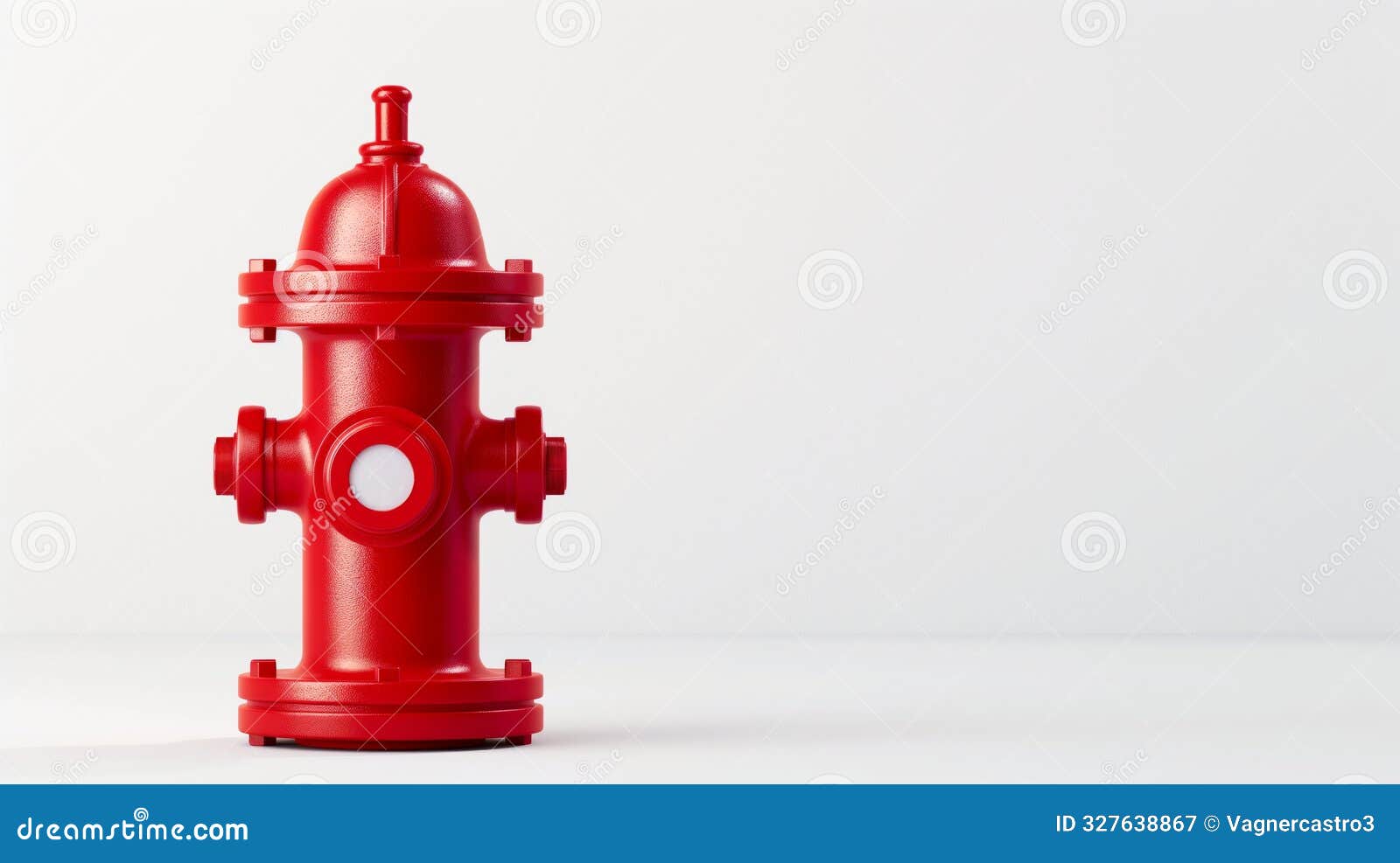 Red Fire Hydrant in Classic Style Isolated with Copy Space Stock ...
