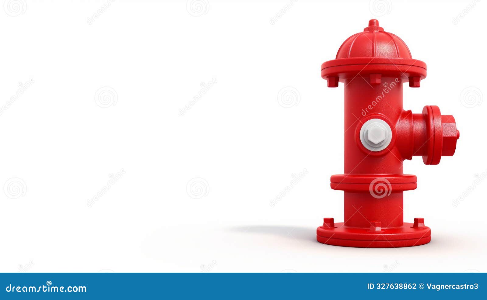 Red Fire Hydrant in Classic Style Isolated with Copy Space Stock ...