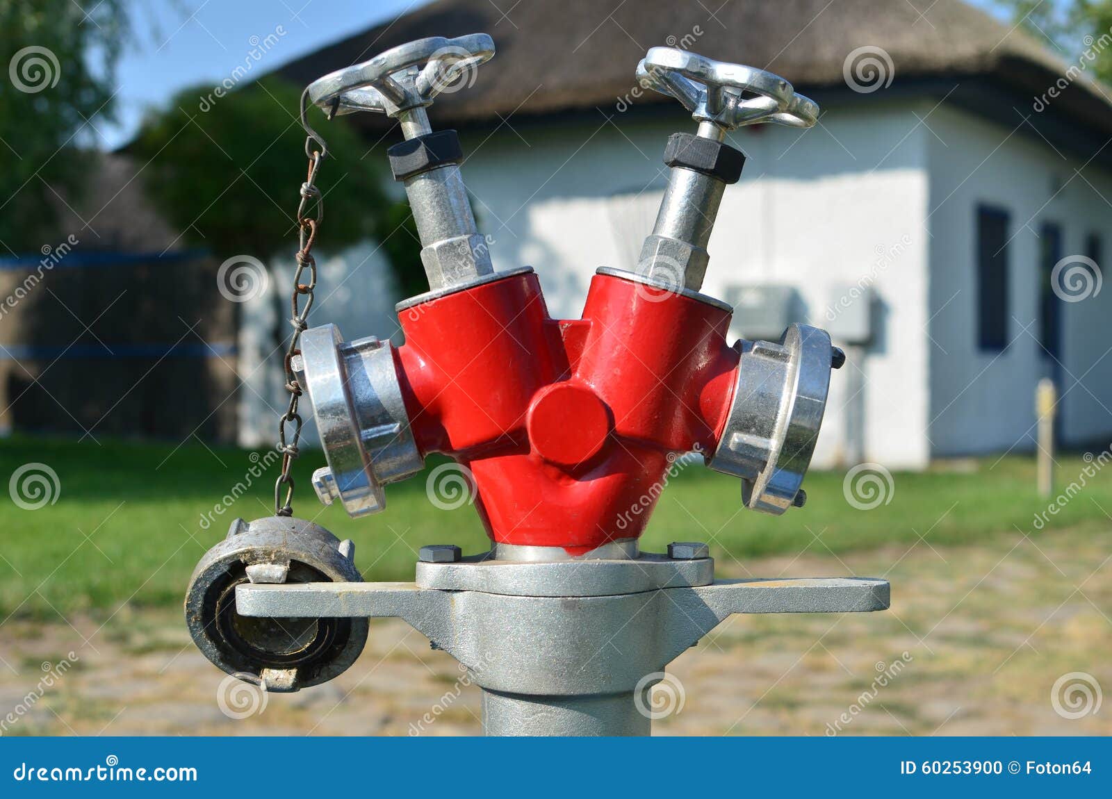 Red fire hydrant stock photo. Image of water, view, close - 60253900