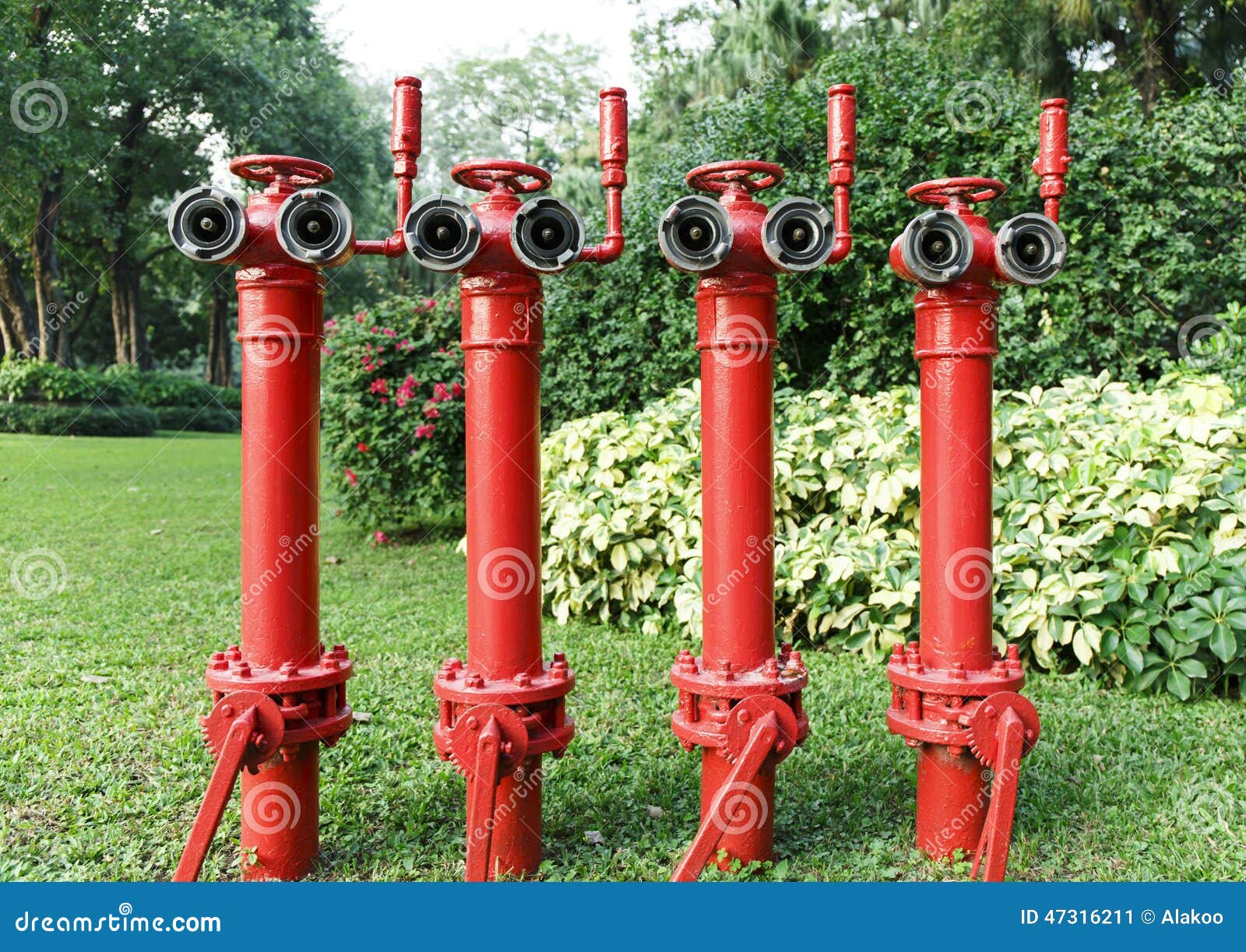 Red fire hydrant stock image. Image of firefighting, extinguishing ...