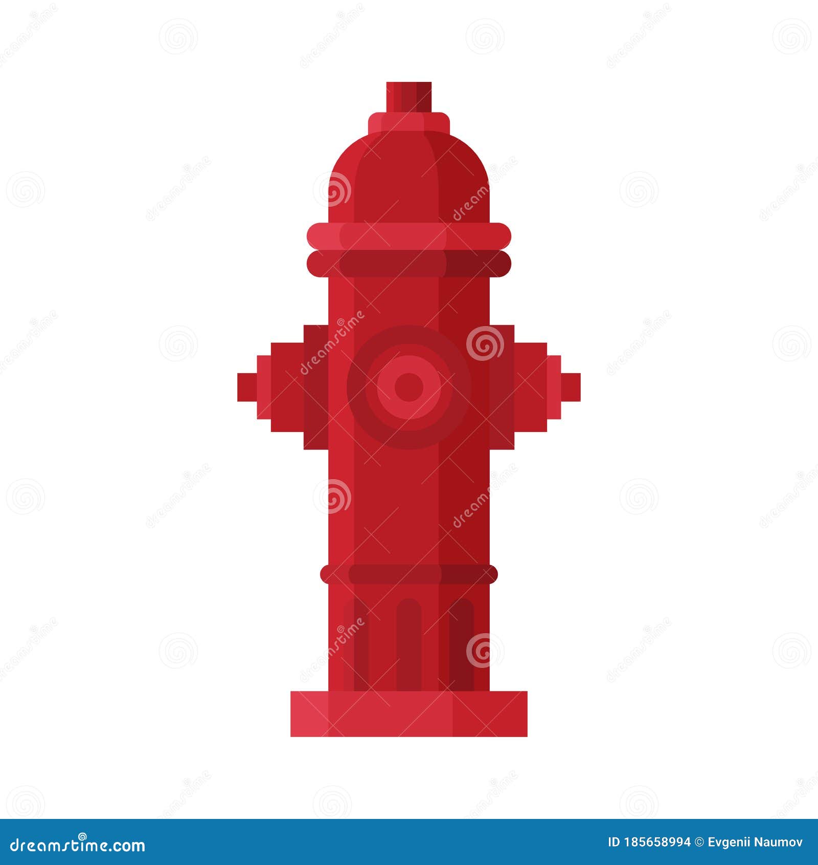 Red Fire Hydrant, Firefighting Equipment Flat Style Vector Illustration ...