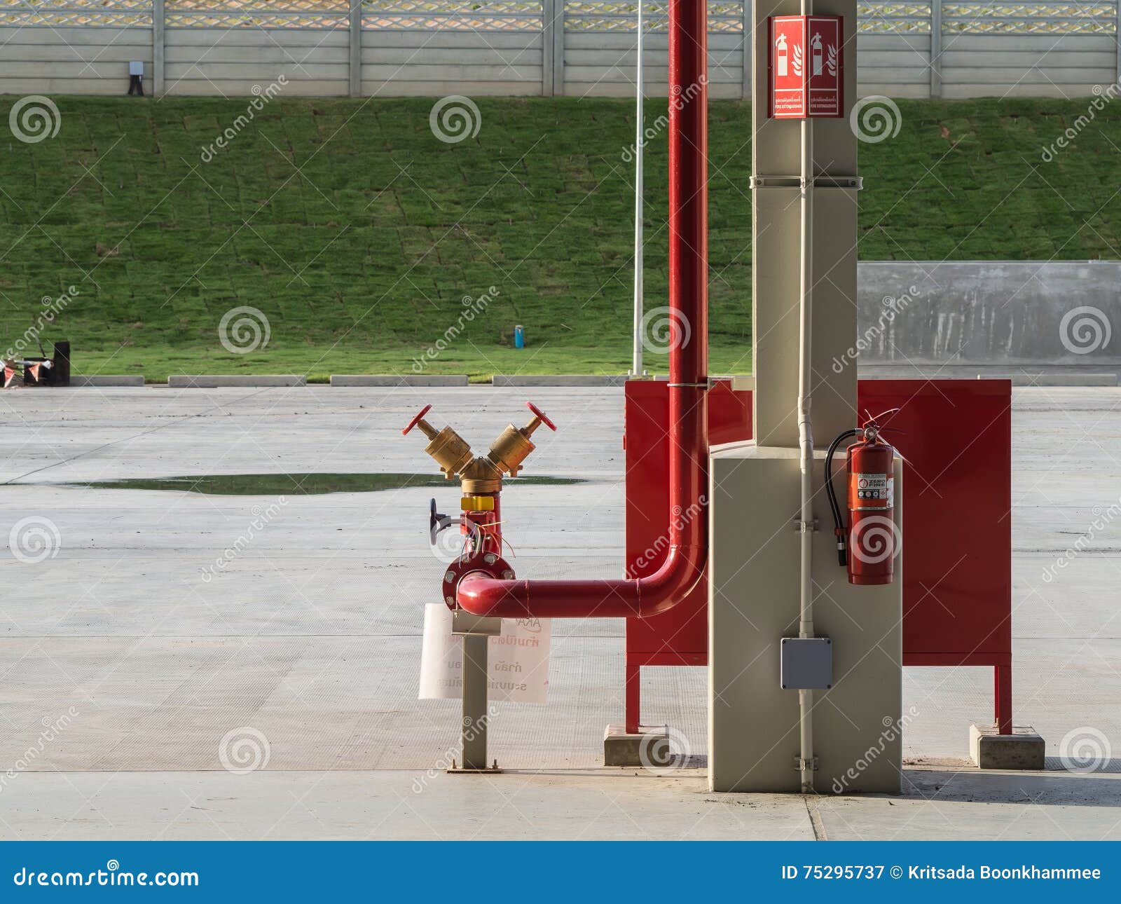 Red fire hydrant stock image. Image of firefighting, emergency - 75295737