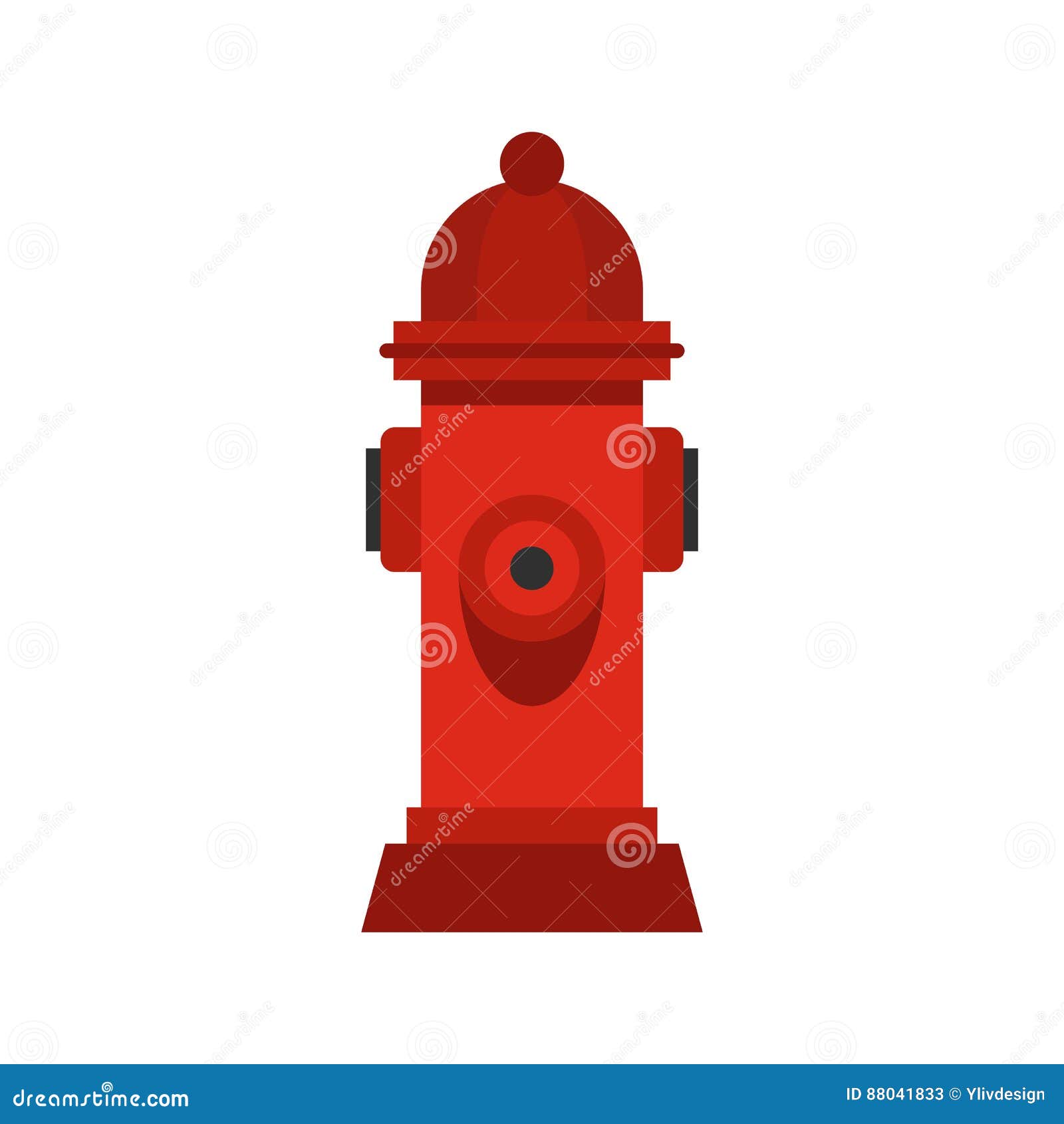 Red Fire Hydrant Icon Flat Style Stock Illustrations – 219 Red Fire ...