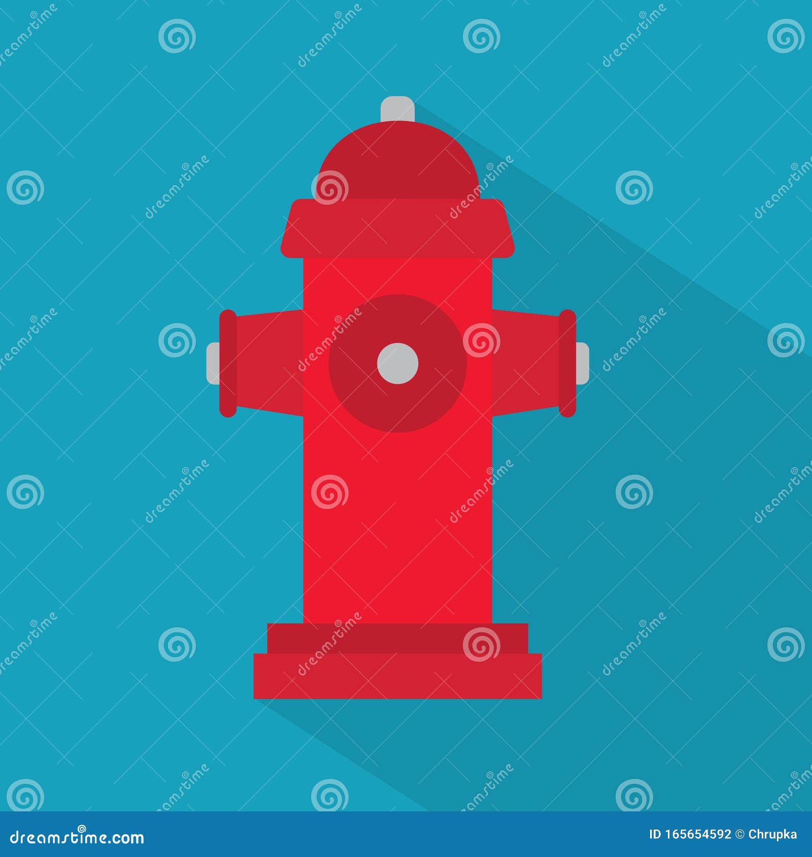 Red fire hydrant icon stock vector. Illustration of rescue - 165654592