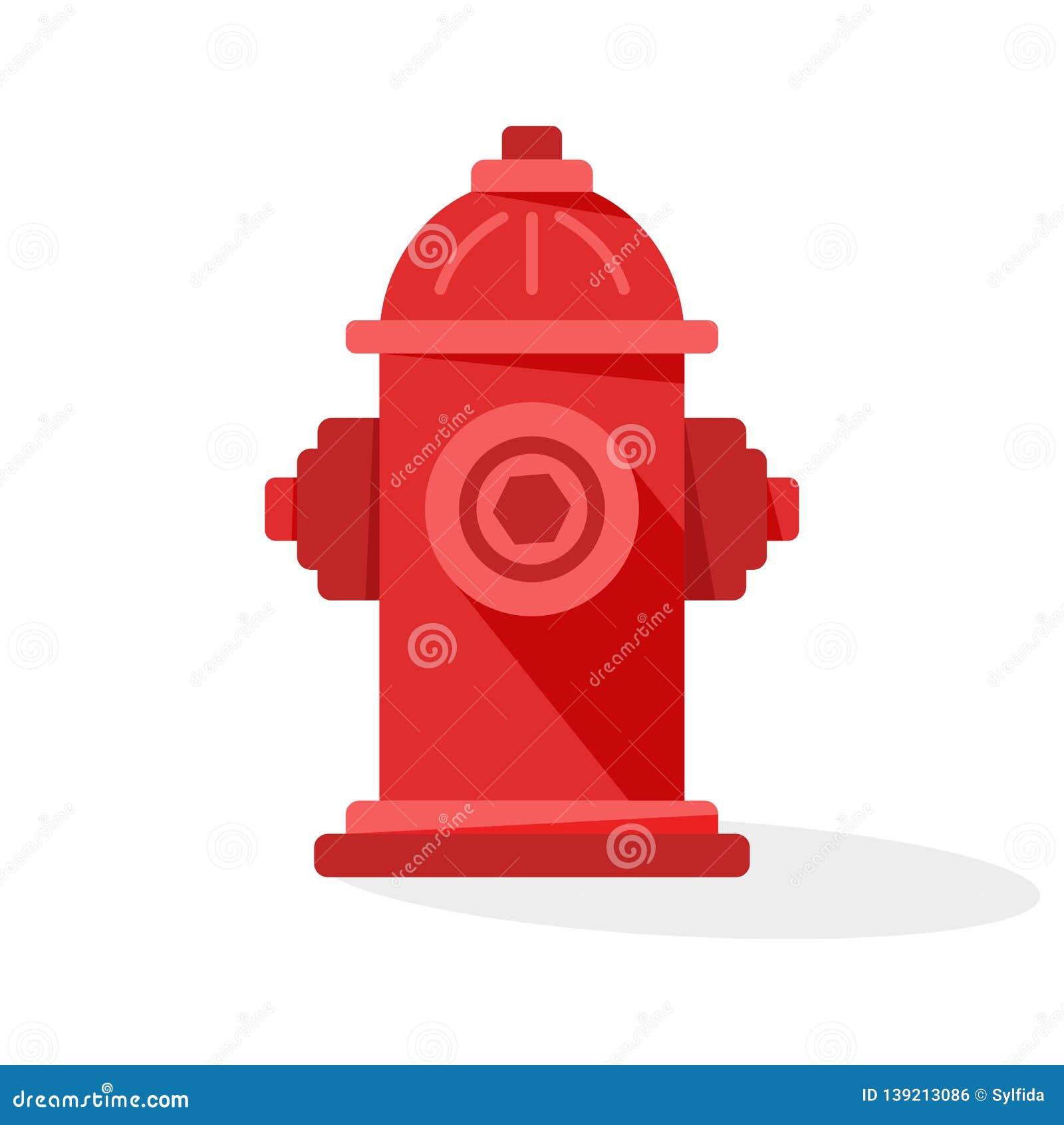 Red Fire Hydrant Icon. Vector Illustration Stock Illustration ...