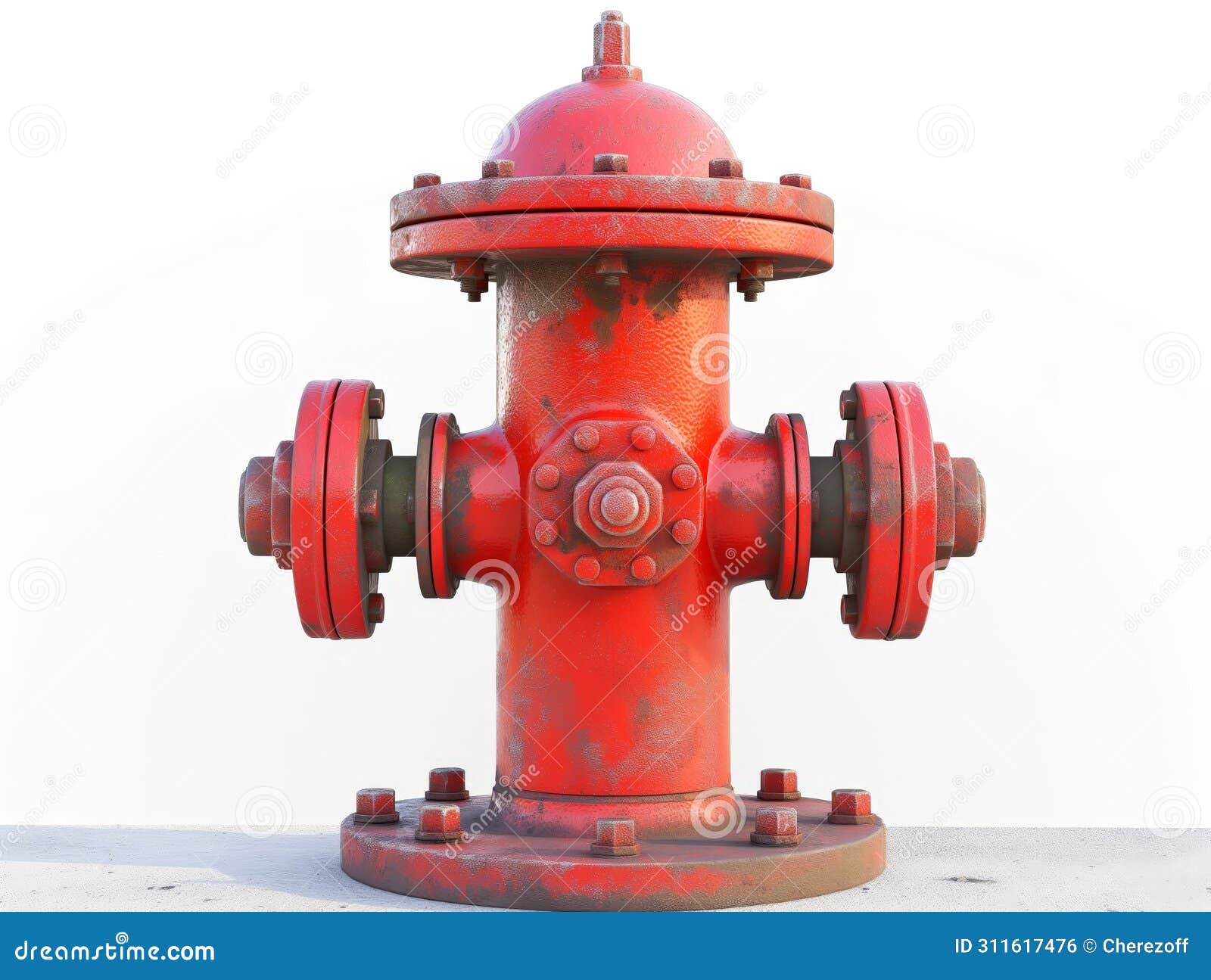 Red Fire Hydrant Isolated on White Background Stock Photo - Image of ...