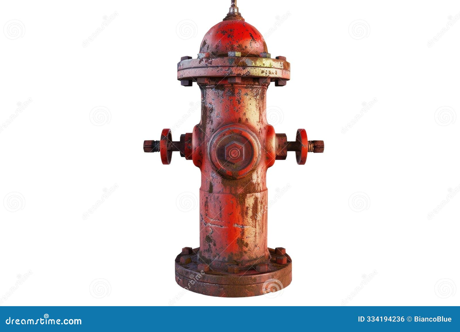 Red Fire Hydrant Isolated on White Background. Studio Object Photo. AIG57. Stock Illustration ...