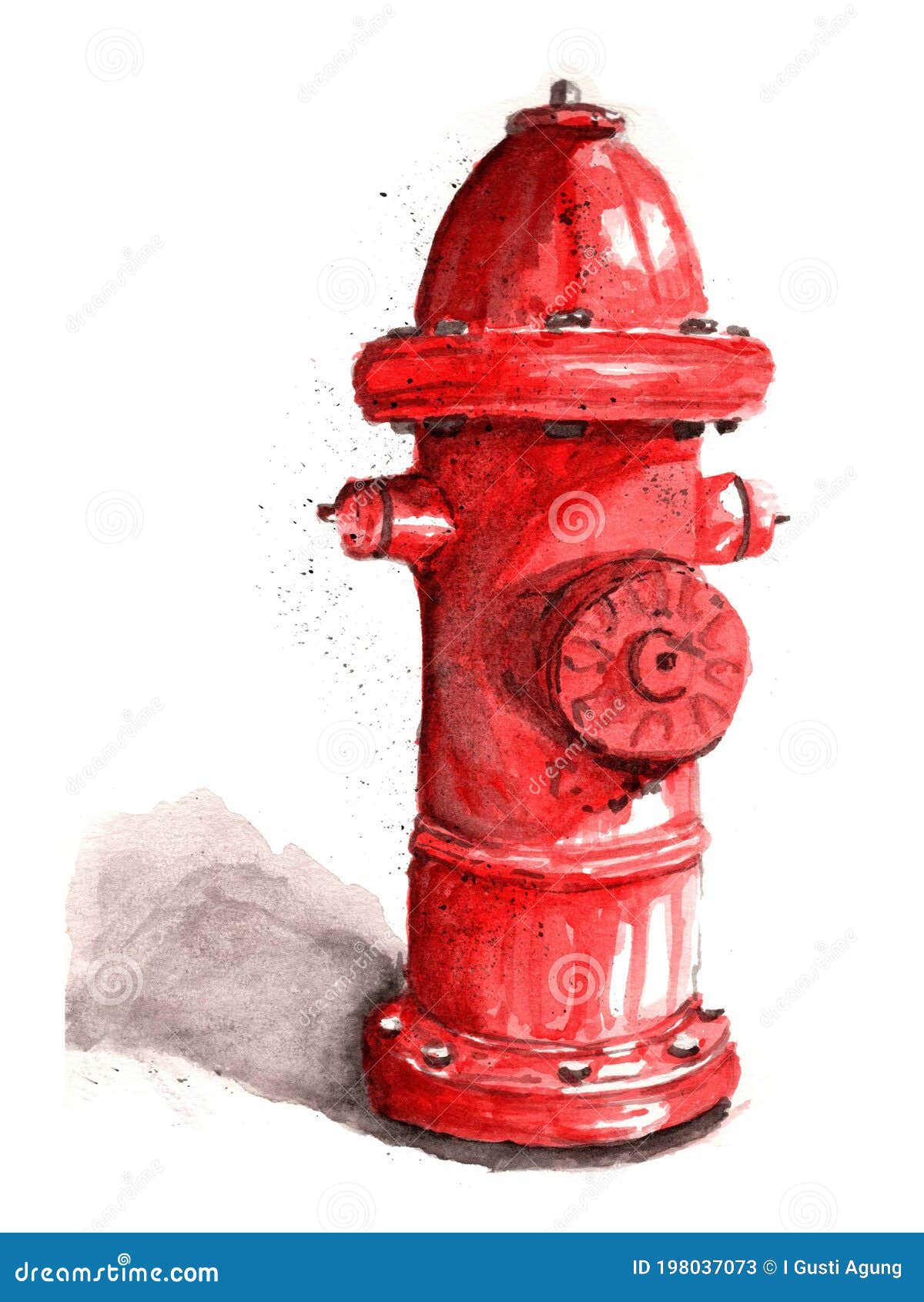 Fire Hydrant Drawing With Water