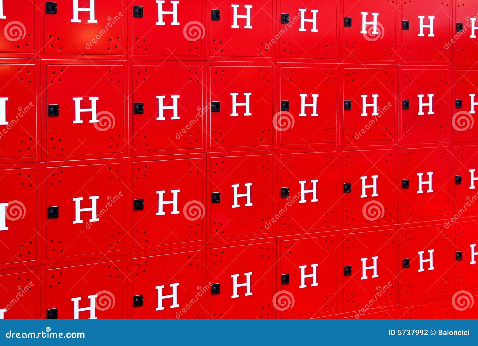 Red fire hydrant lockers stock photo. Image of geometric - 5737992