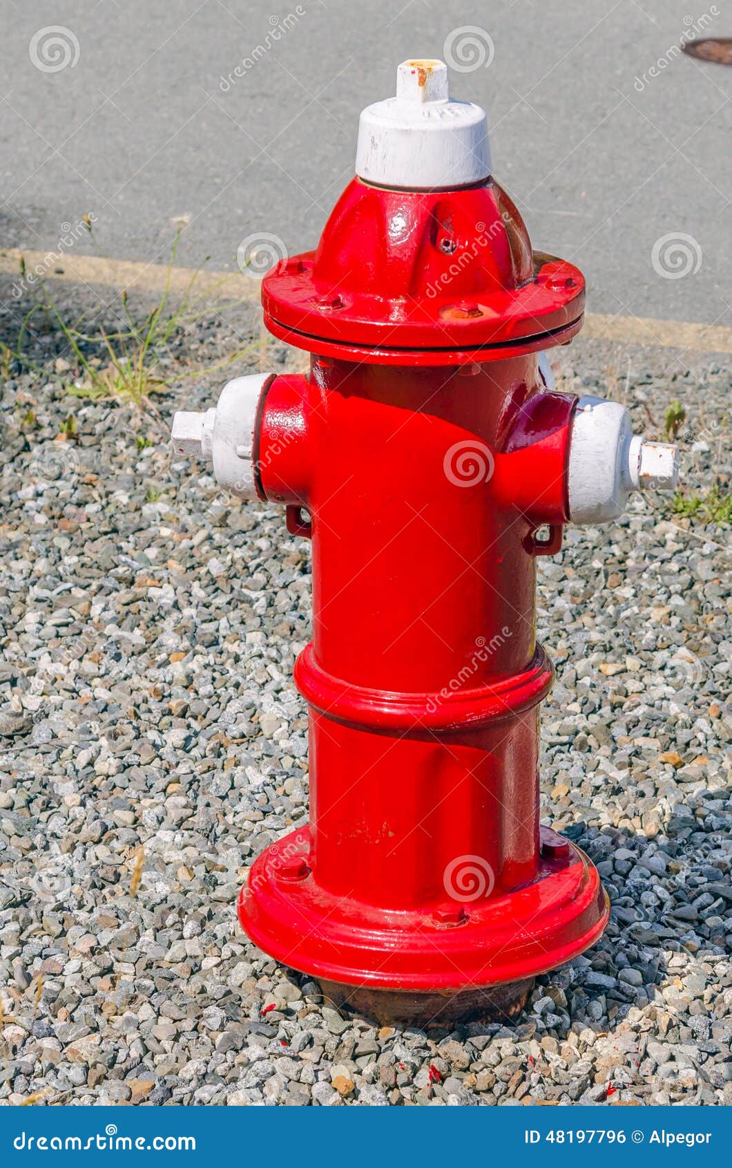 Red Fire Hydrant stock photo. Image of hydrant, public - 48197796