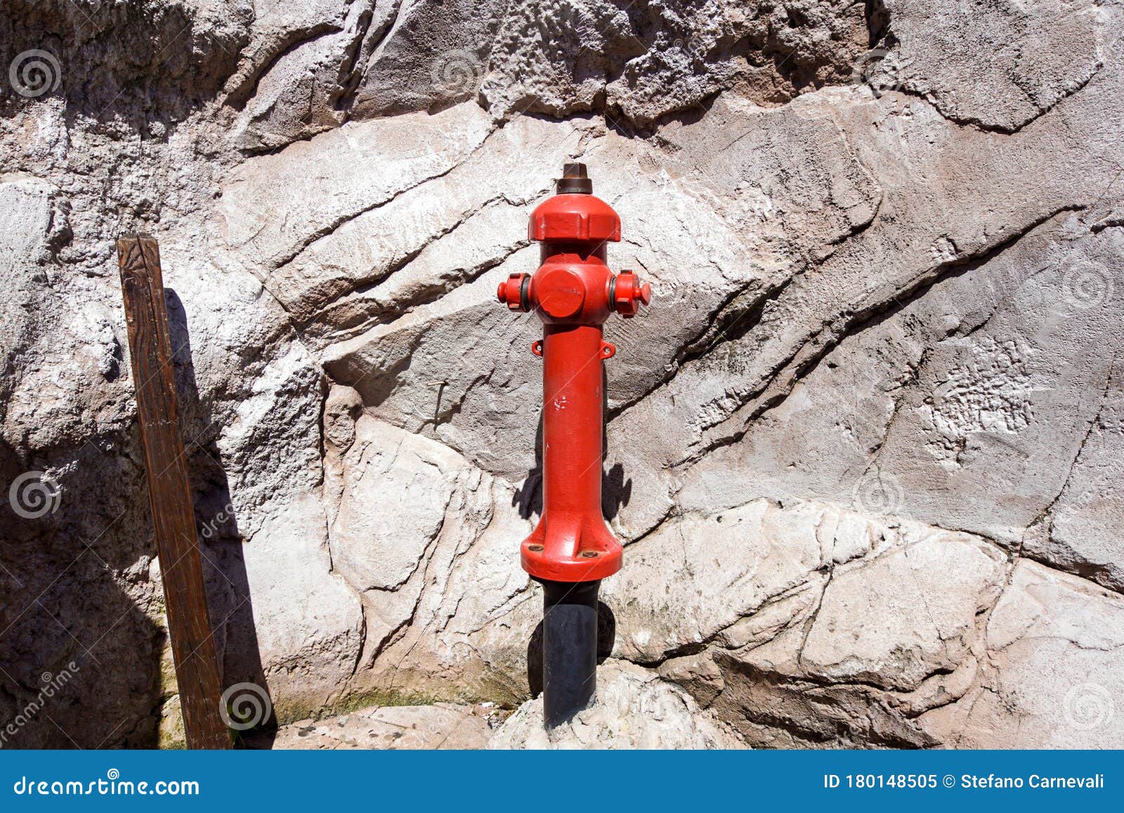 Red Fire Hydrant on a Sidewalk. Safety Concept Stock Image - Image of ...