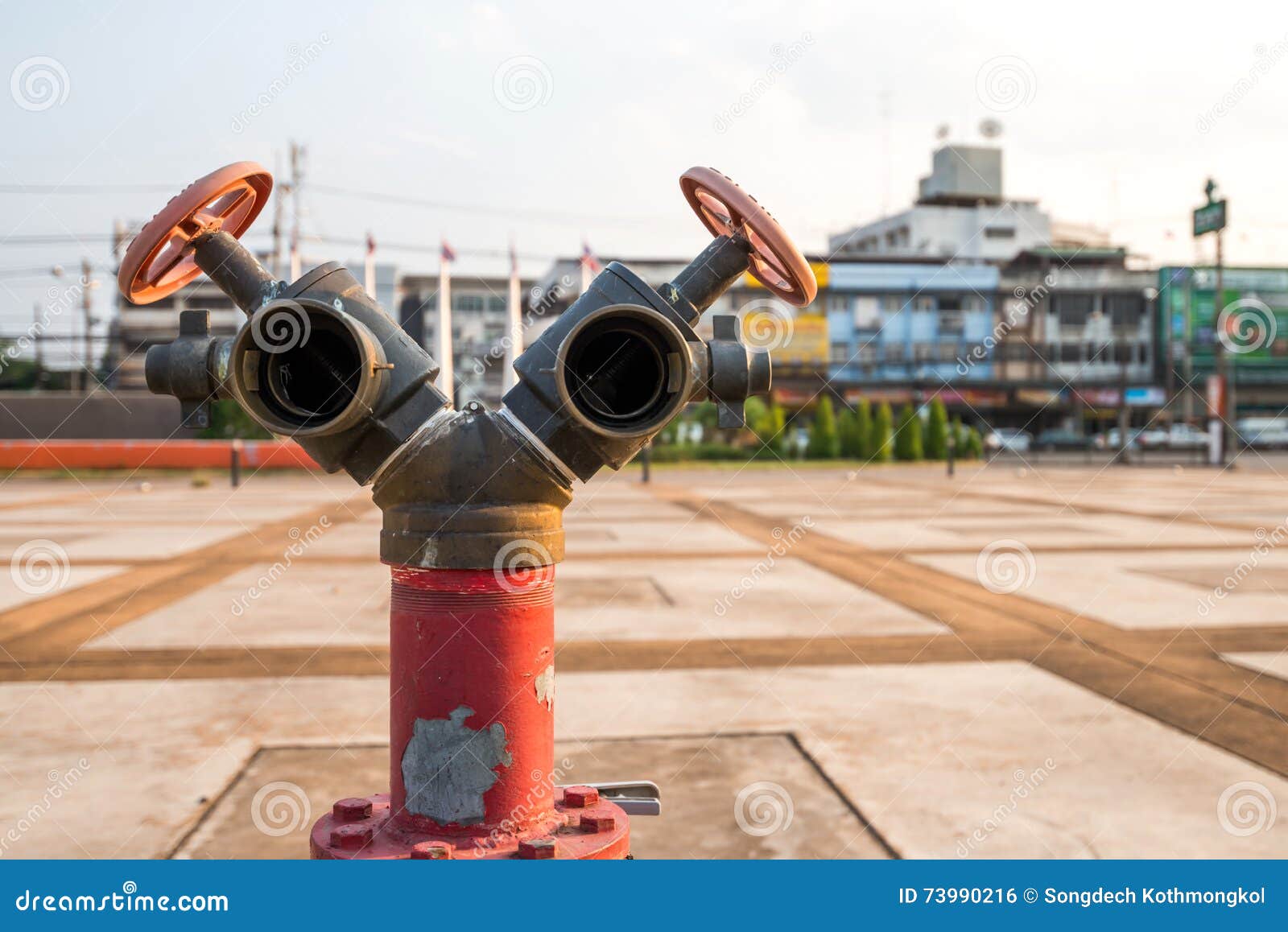 Red fire hydrant stock photo. Image of water, plug, objects - 73990216