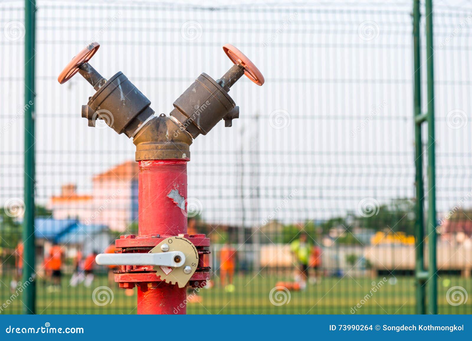 Red fire hydrant stock photo. Image of plug, face, fire - 73990264