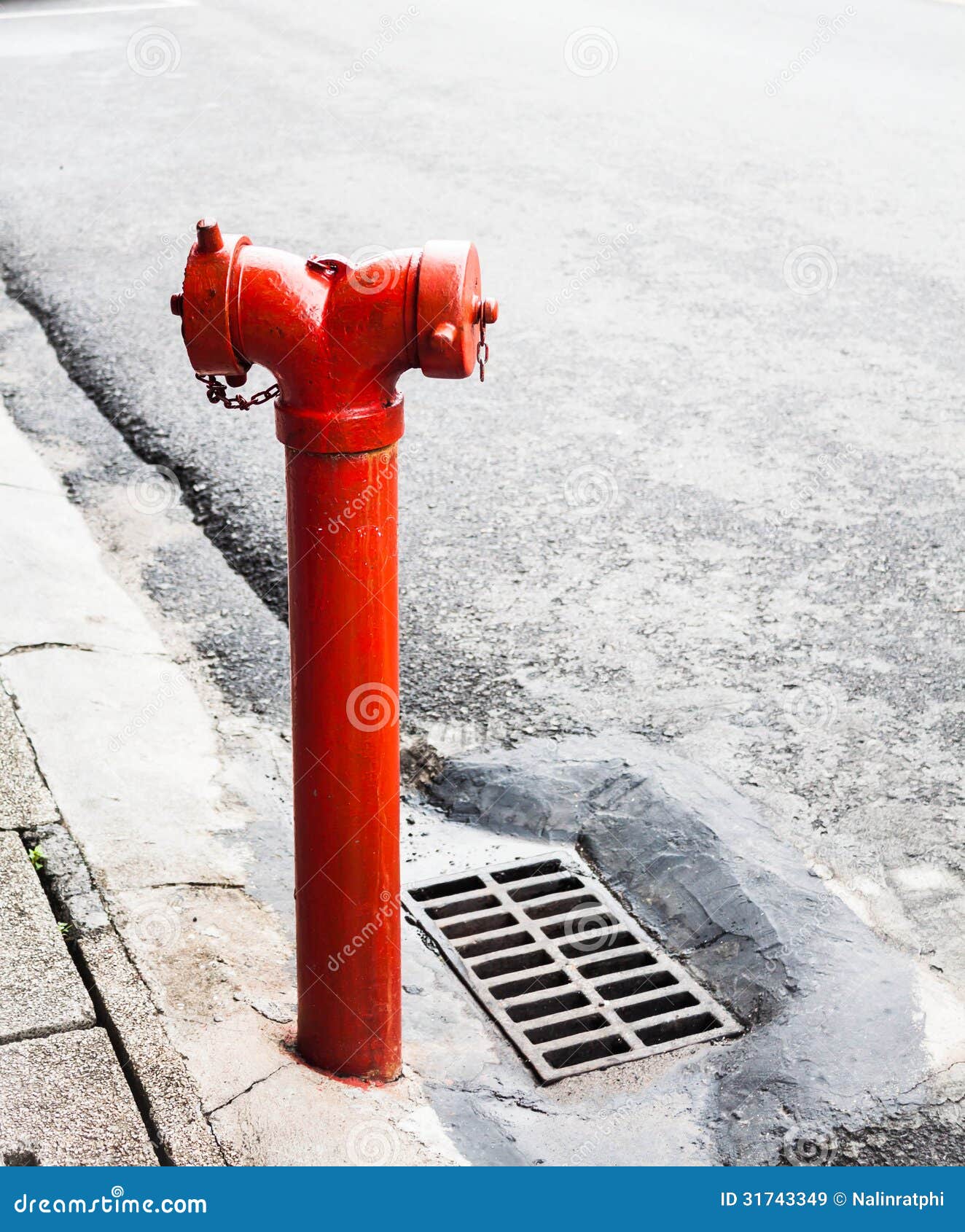 Red Fire Hydrant on the Street Stock Image - Image of fireman, pump ...