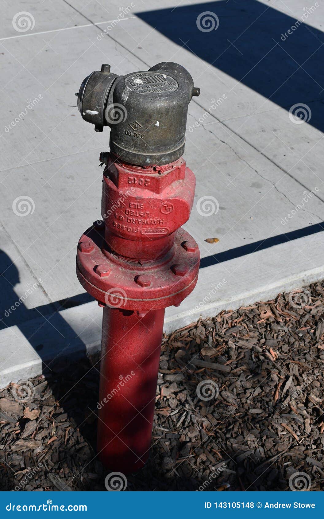Red Fire Hydrant on the Street in the Spring Stock Photo - Image of ...