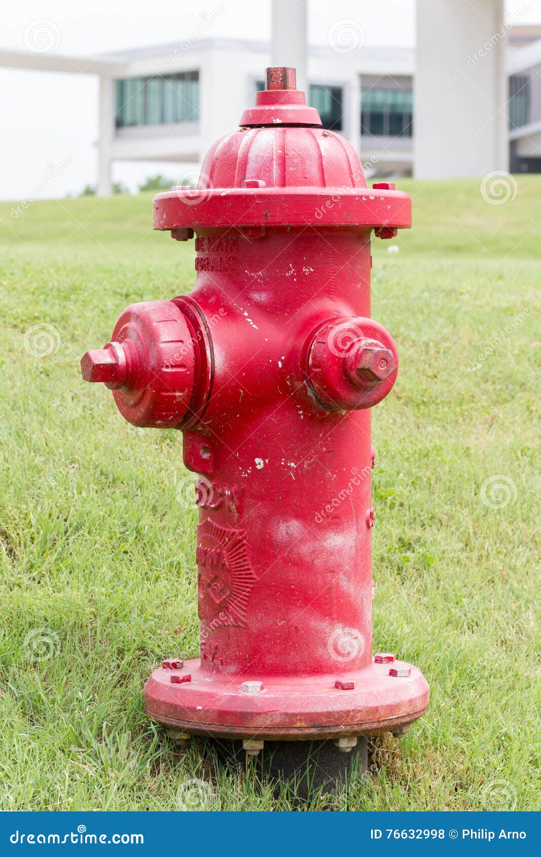 Red fire hydrant stock photo. Image of dirty, grass, color - 76632998