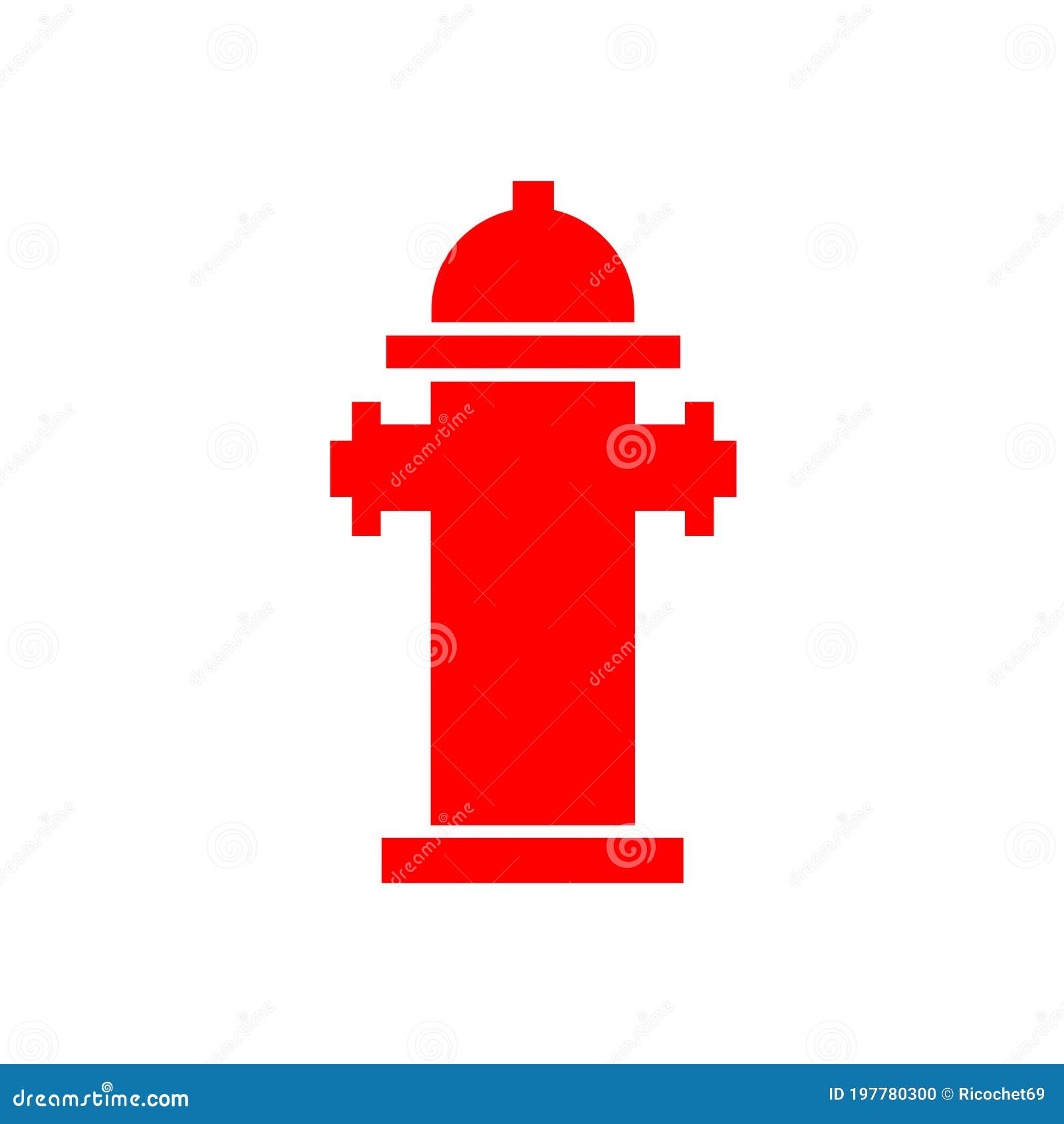 Red Fire Hydrant Symbol Icon Stock Illustration - Illustration of metal ...