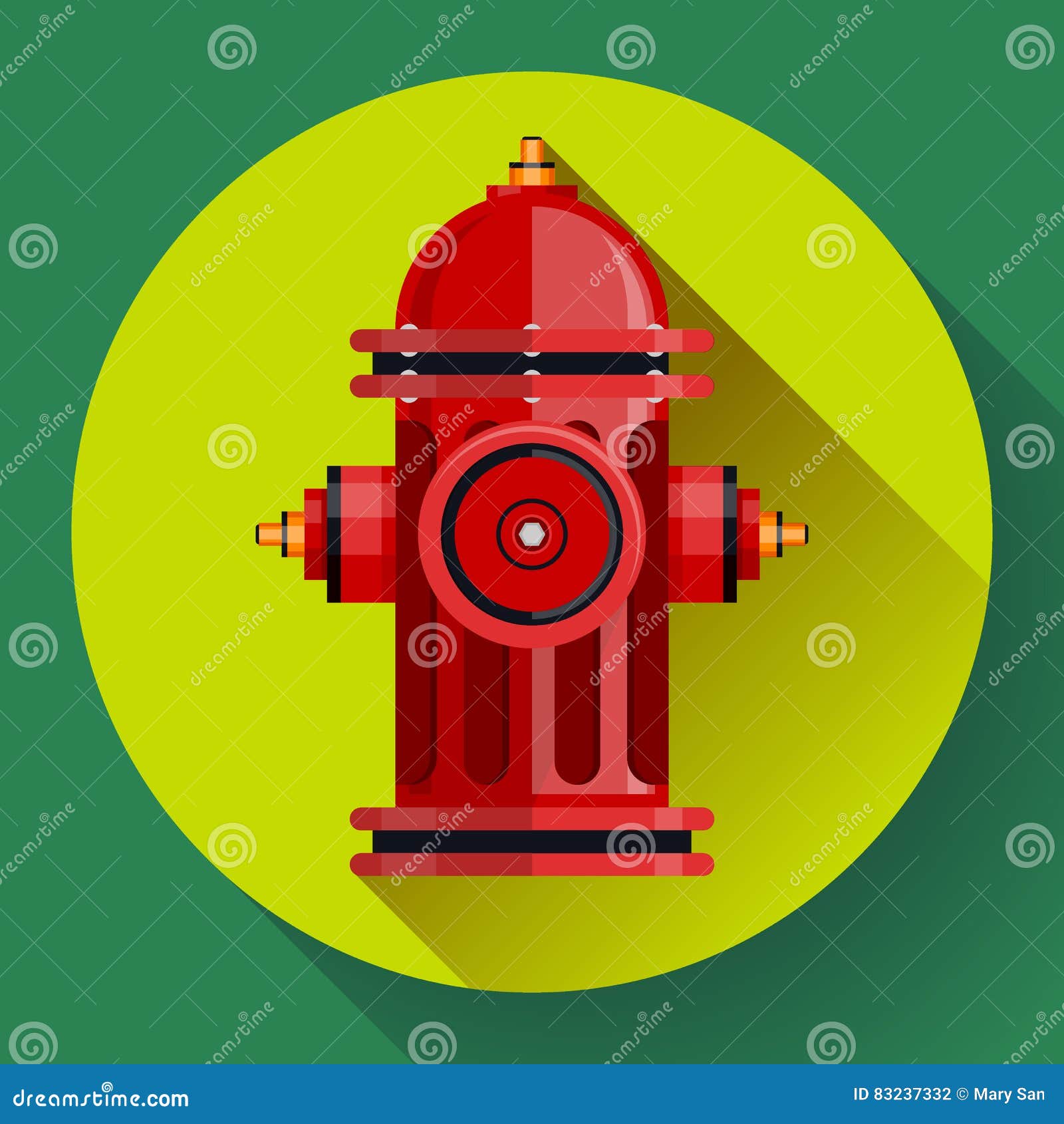 Red Fire Hydrant Vector Icon for Video, Mobile Apps. Stock Vector ...