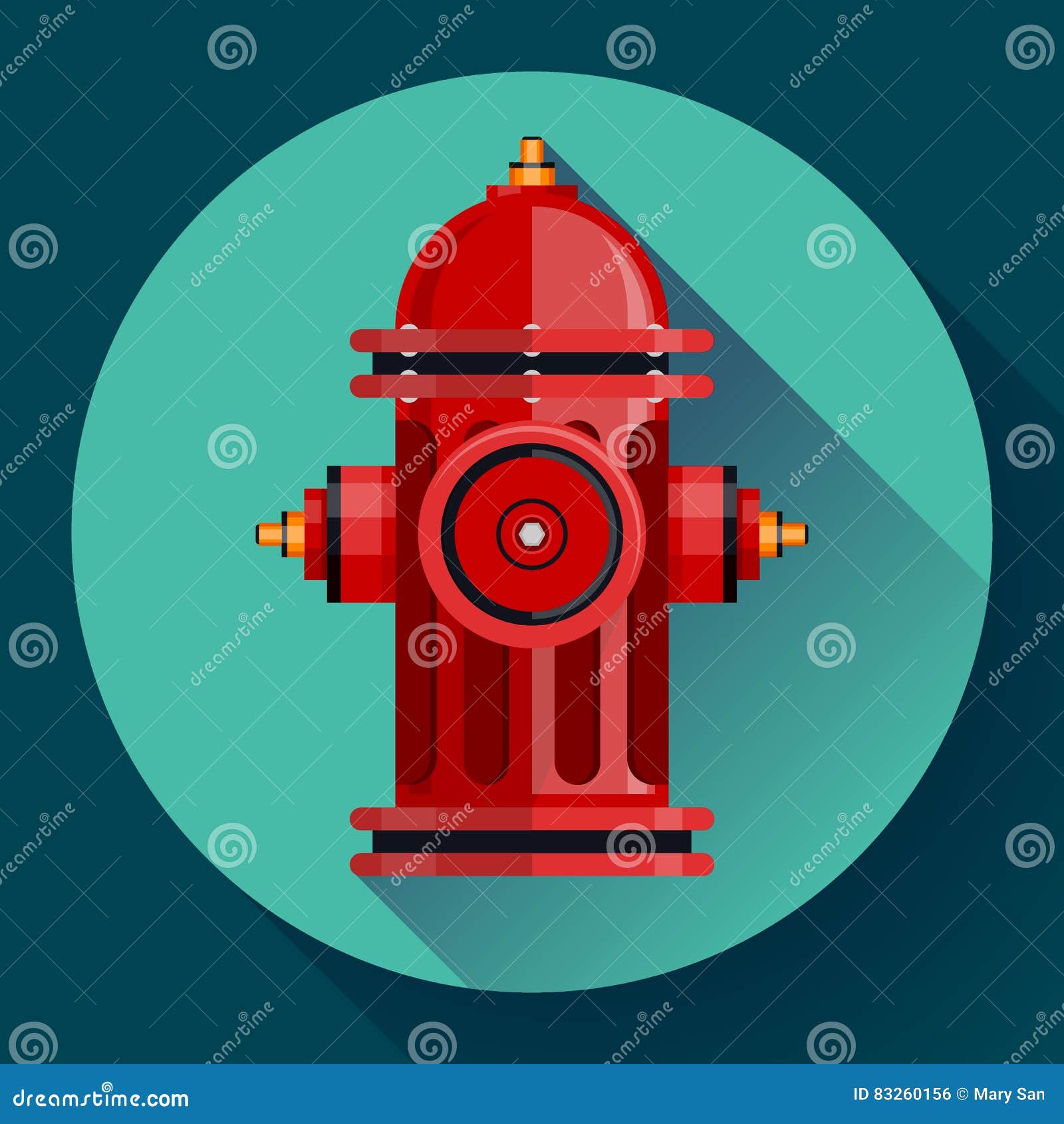 Red Fire Hydrant Vector Icon for Video, Mobile Stock Vector ...