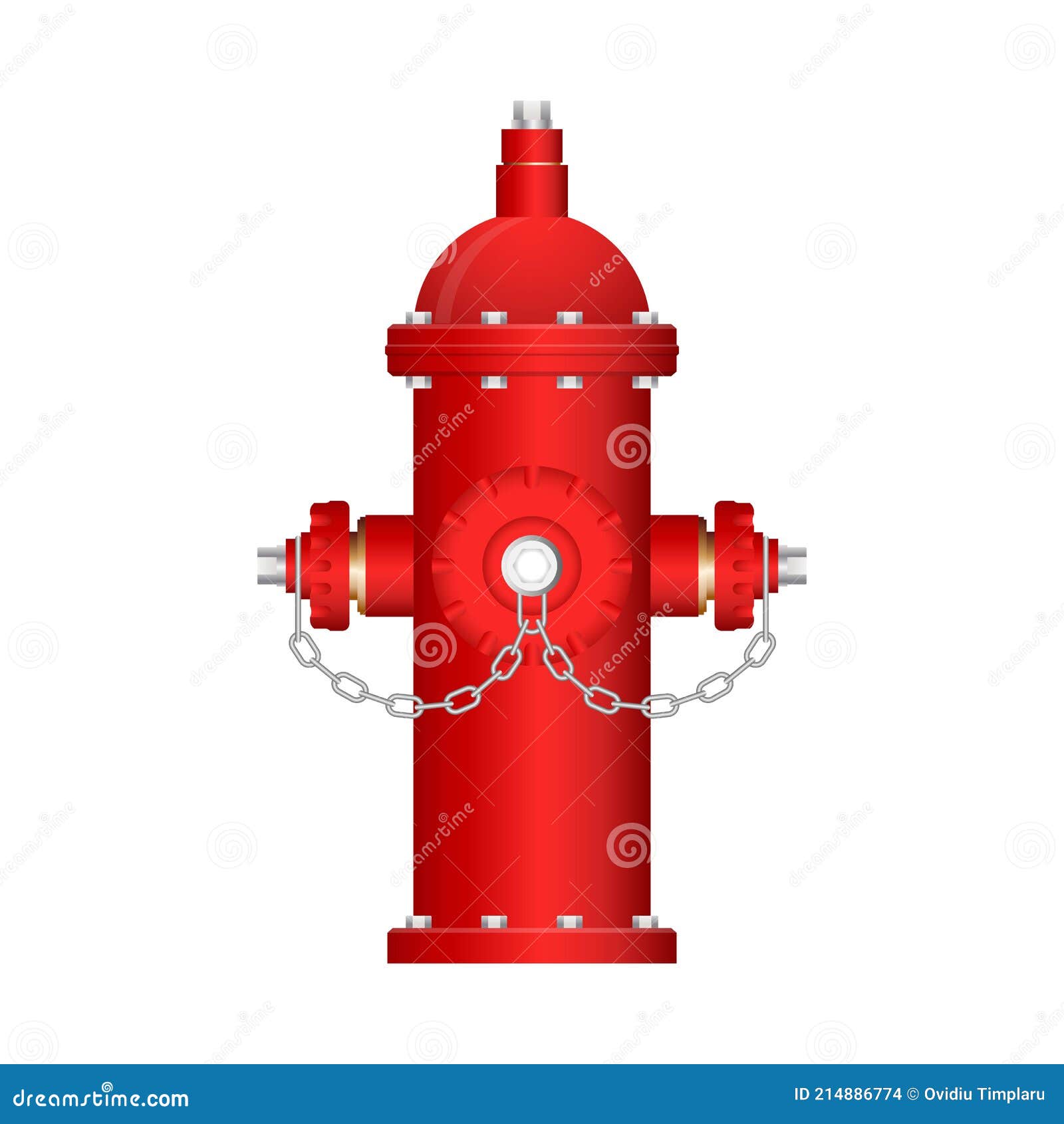 Red Fire Hydrant Vector Illustration Isolated Stock Vector ...