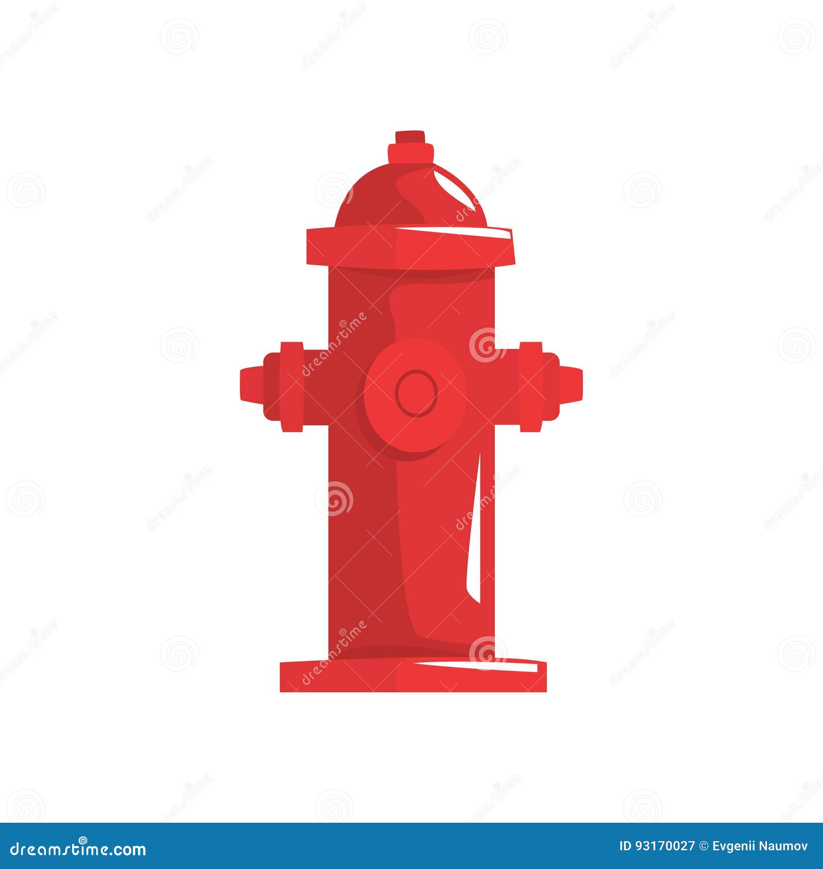 Red Fire Hydrant Vector Illustration Stock Vector - Illustration of ...