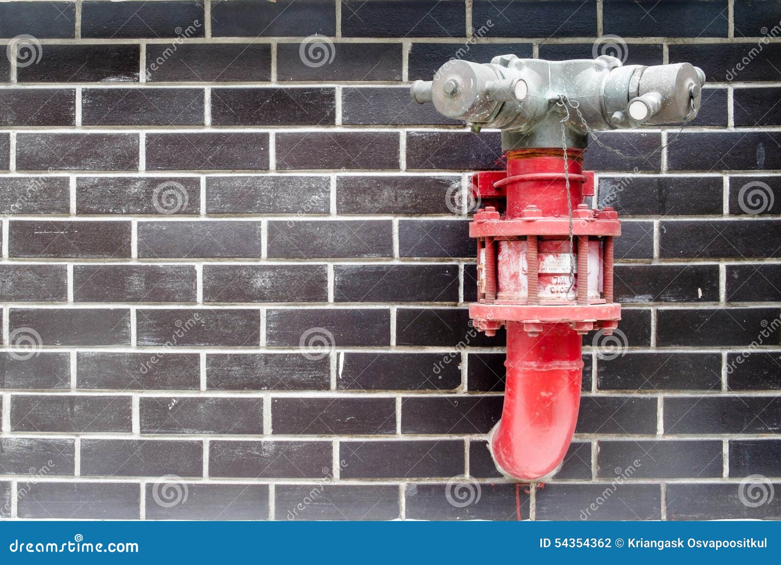 Red Fire Hydrant in the Wall Stock Photo - Image of street, urban: 54354362