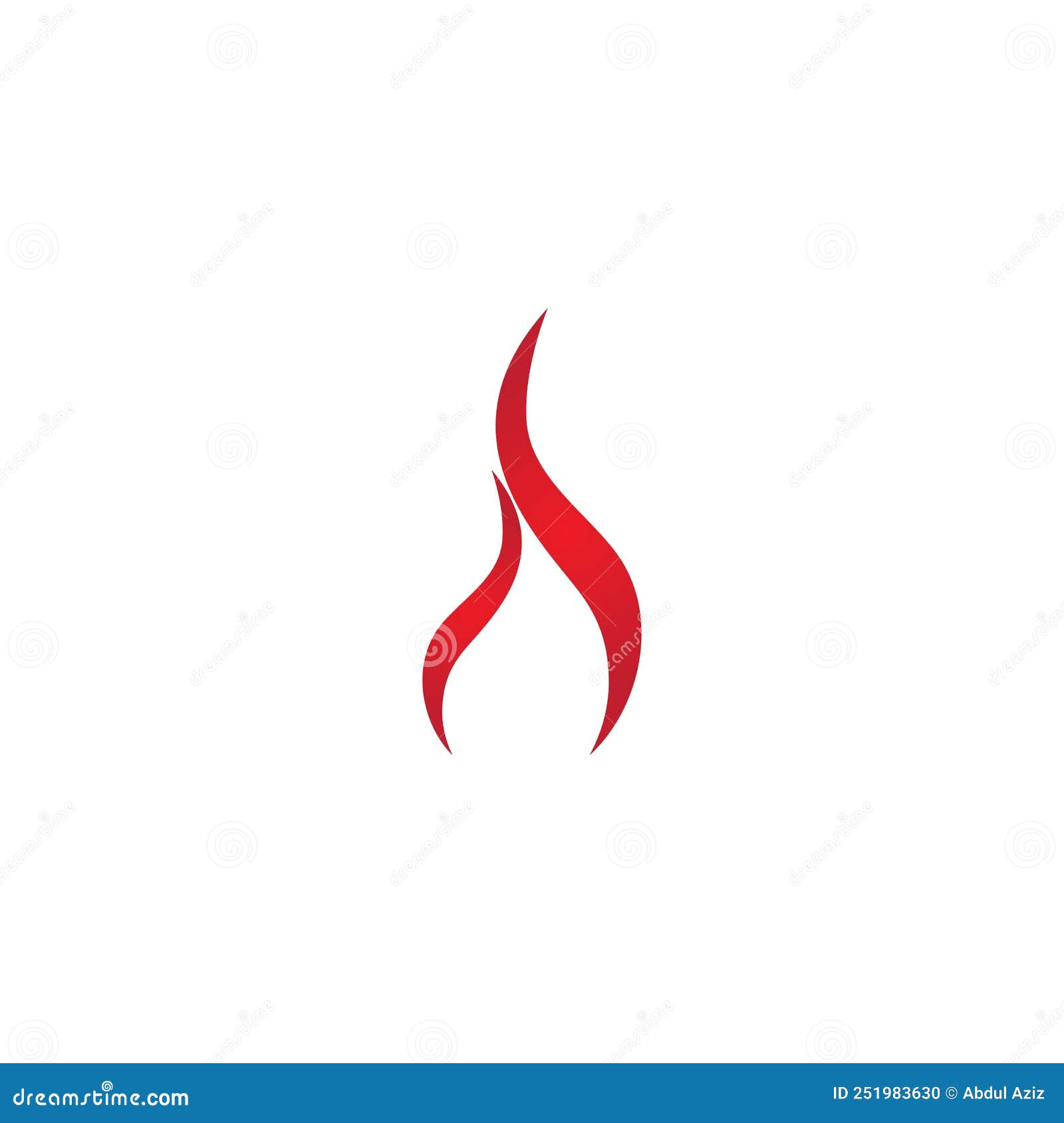 Red Fire Icon Template Vector Stock Vector - Illustration of abstract ...